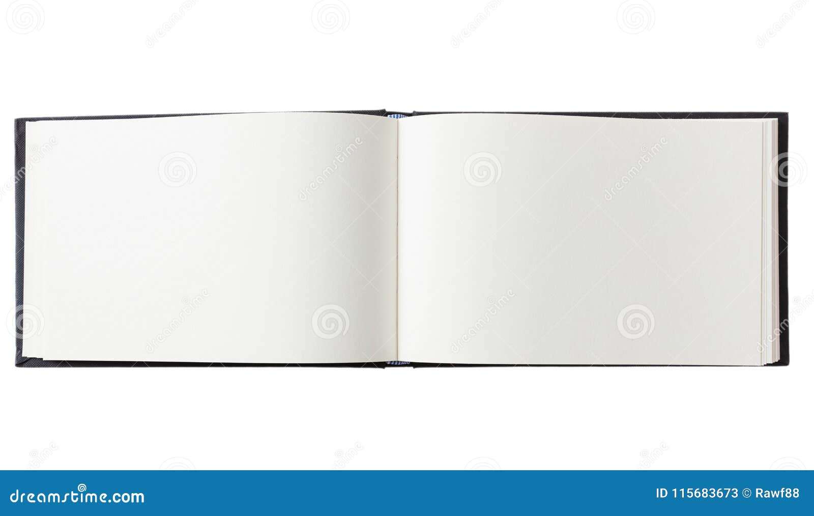 Open Notebook, Isolated on White Background, Copy Space, Top View Stock ...