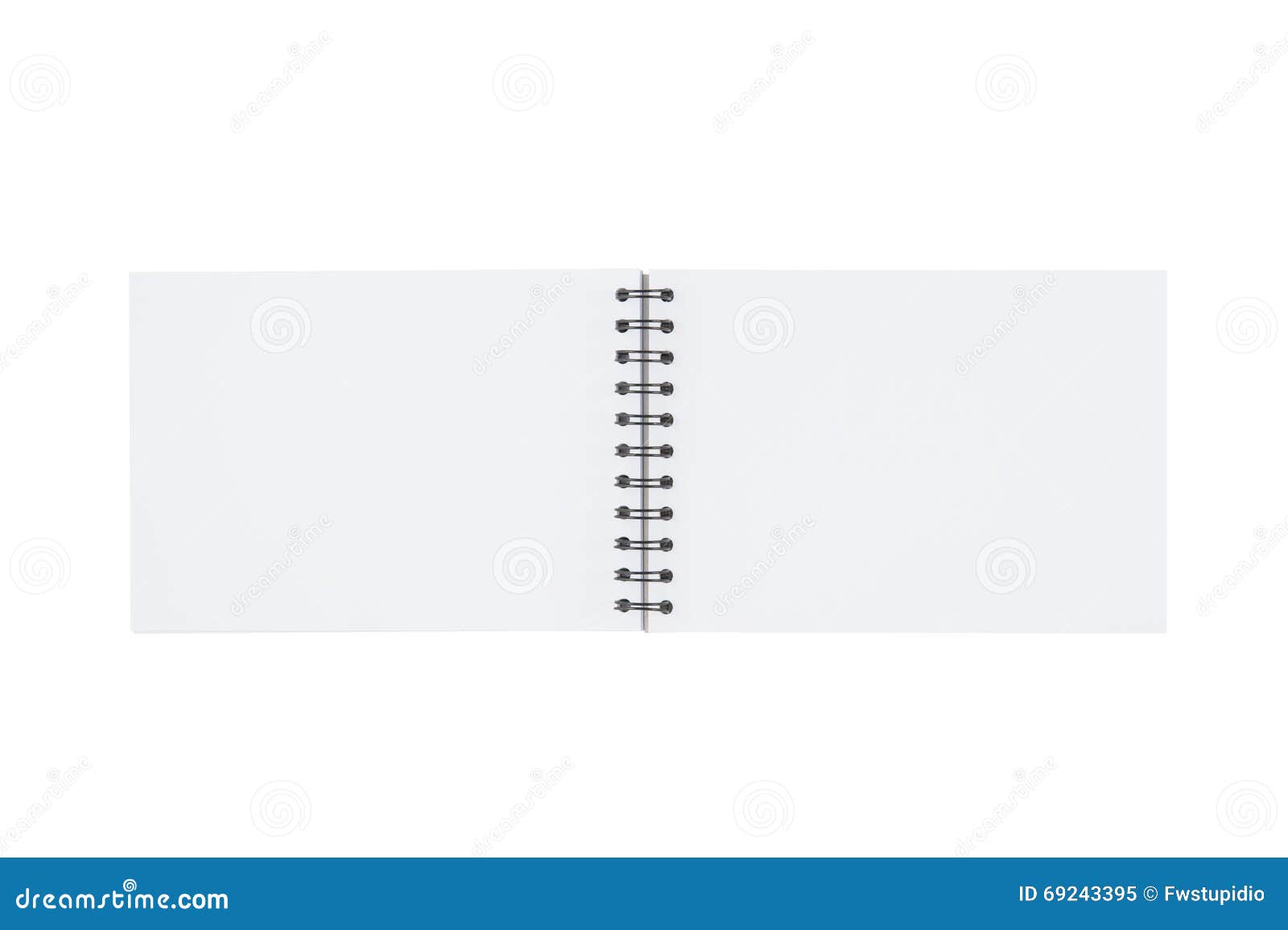 Open Notebook Isolated For Work And Back To School Stock Image - Image ...
