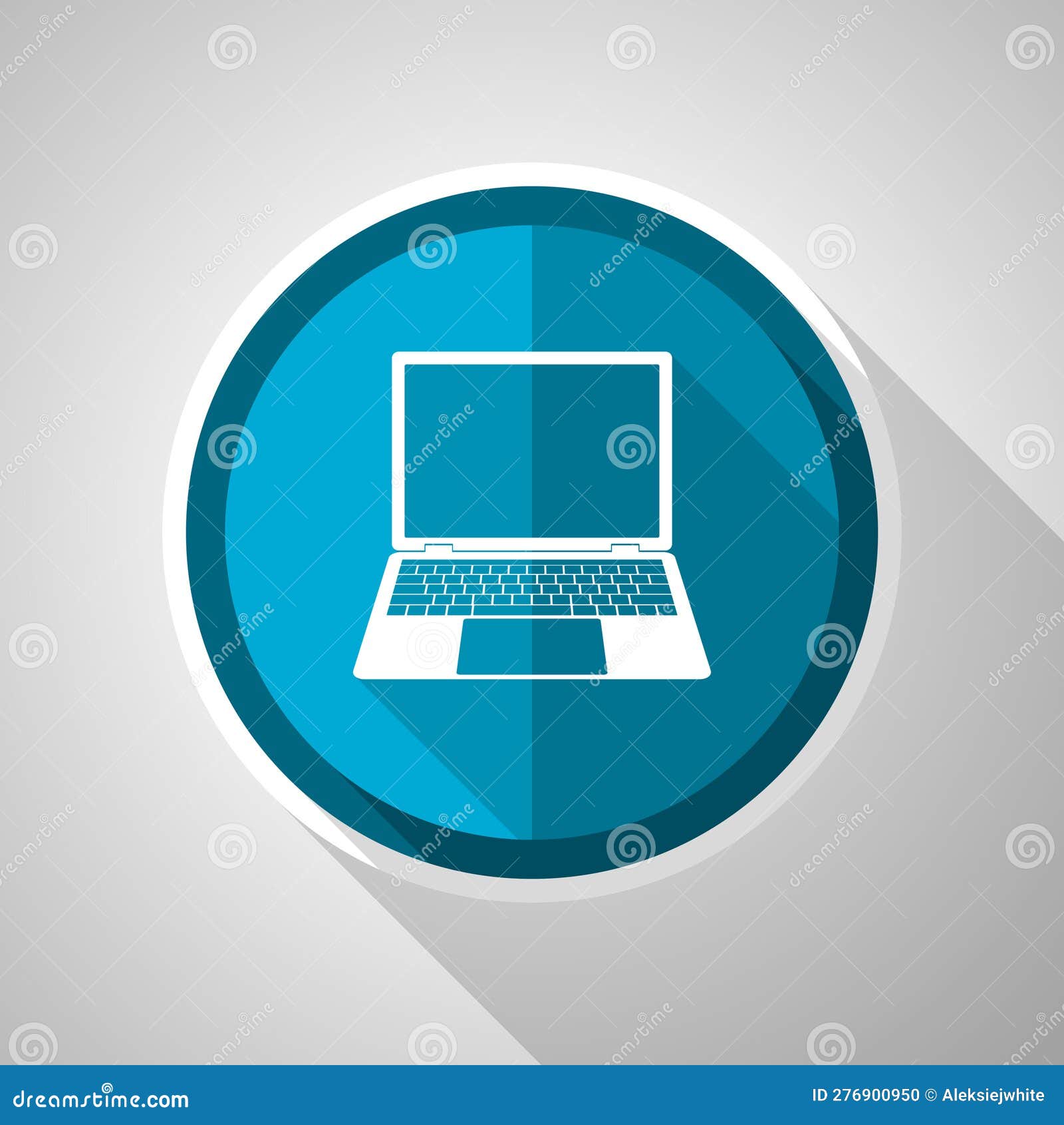 Open Notebook, Laptop, Mobile Computer Symbol, Flat Design Vector Blue ...