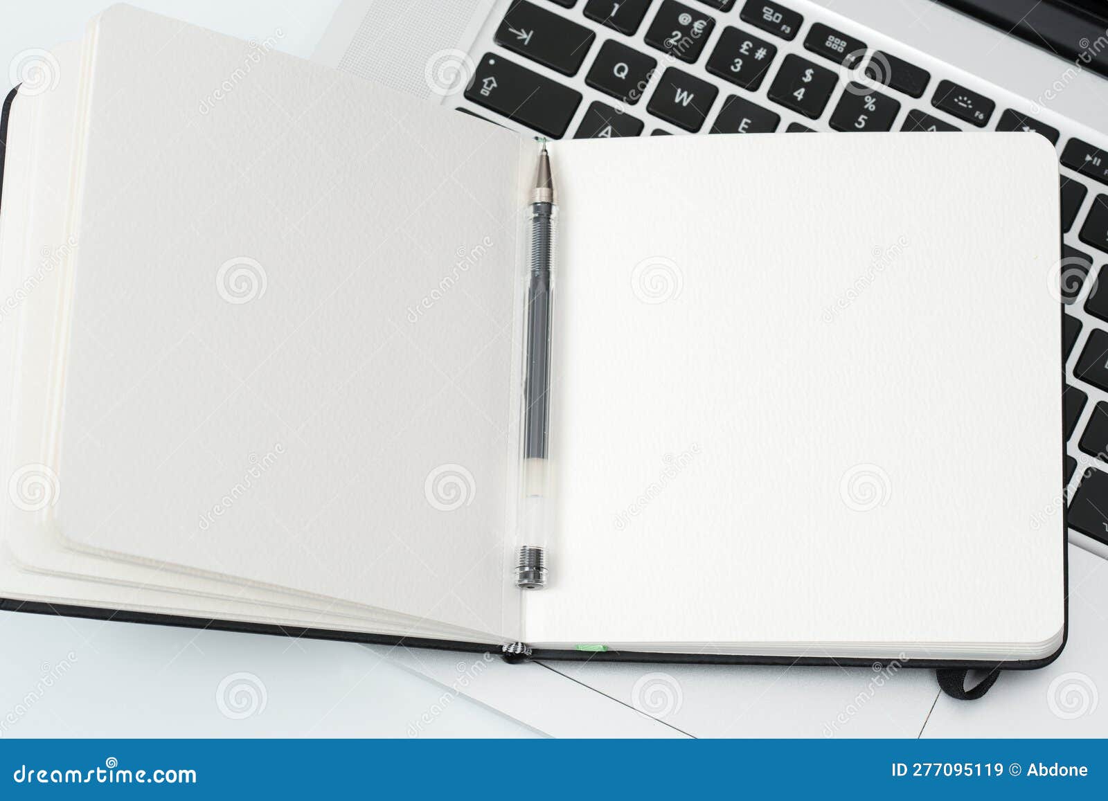 Open notebook on a laptop stock image. Image of monitor - 277095119