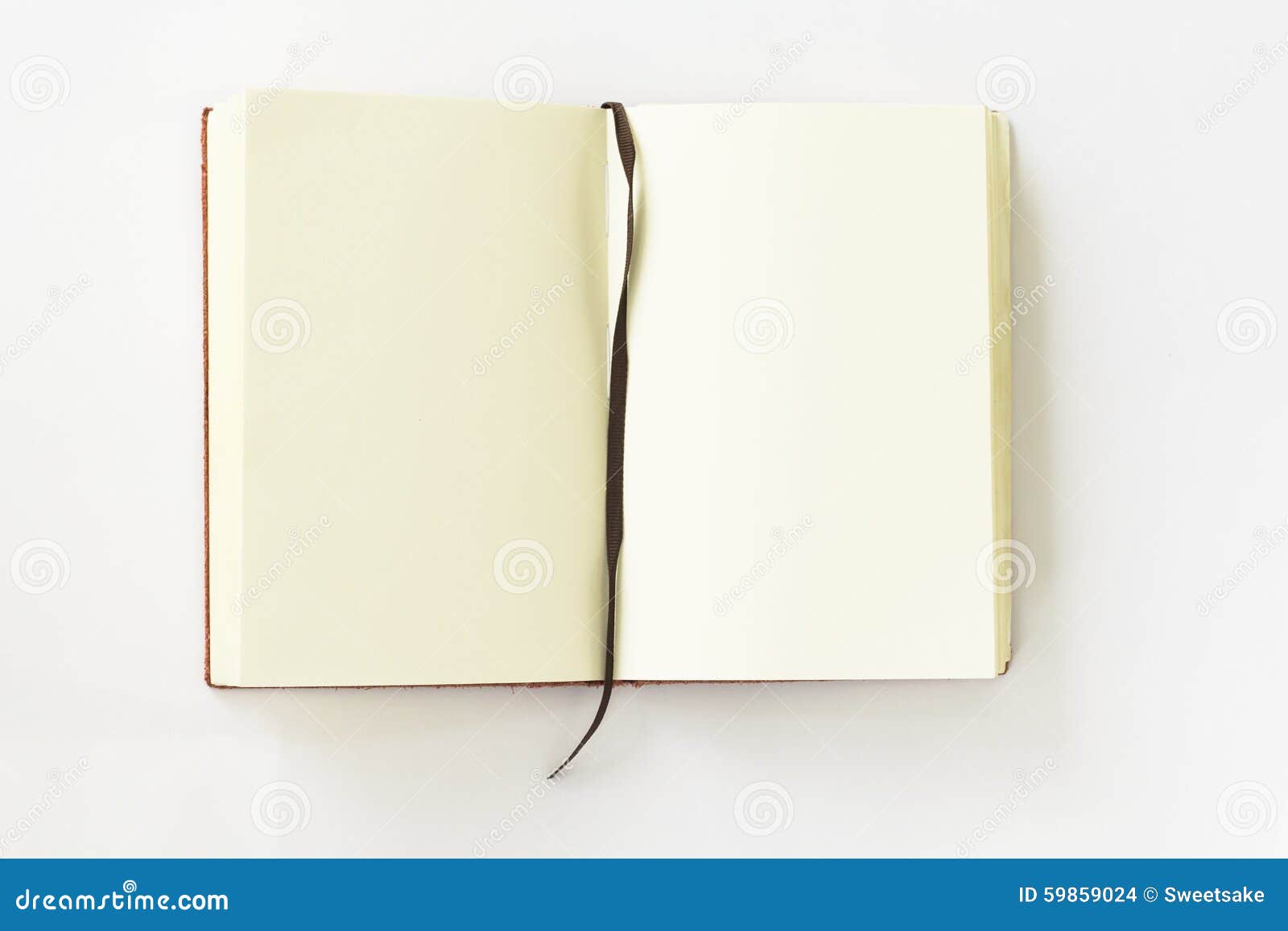 Open Notebook with Mark on White Background Stock Photo - Image of ...