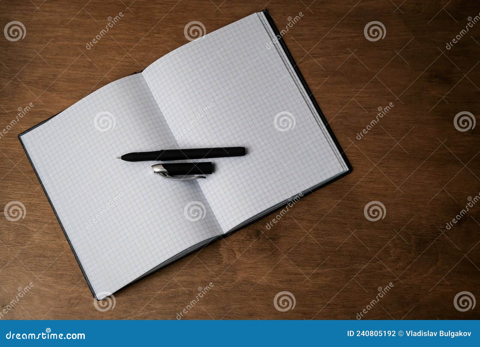 Open the Notebook on the Office Desk. Outdoor Stock Photo - Image of ...