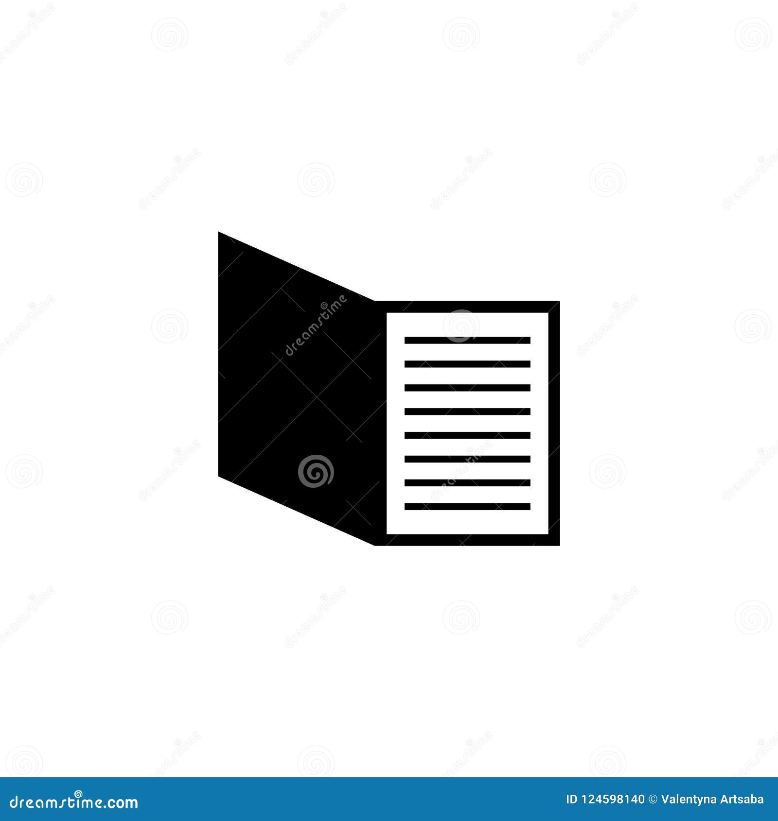 Open Notebook, Opened Copybook Flat Vector Icon Stock Vector ...