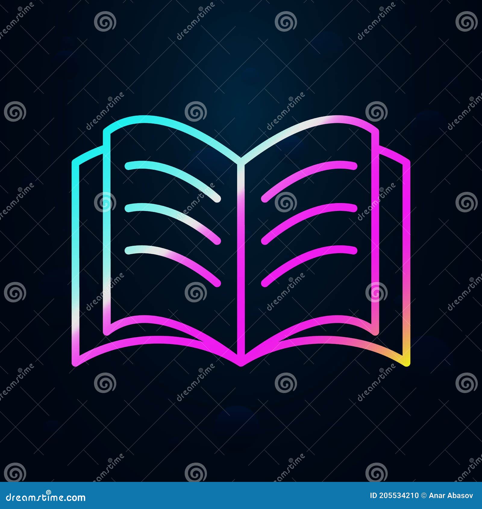 Open Notebook Outline Nolan Icon. Simple Thin Line, Outline Vector of ...