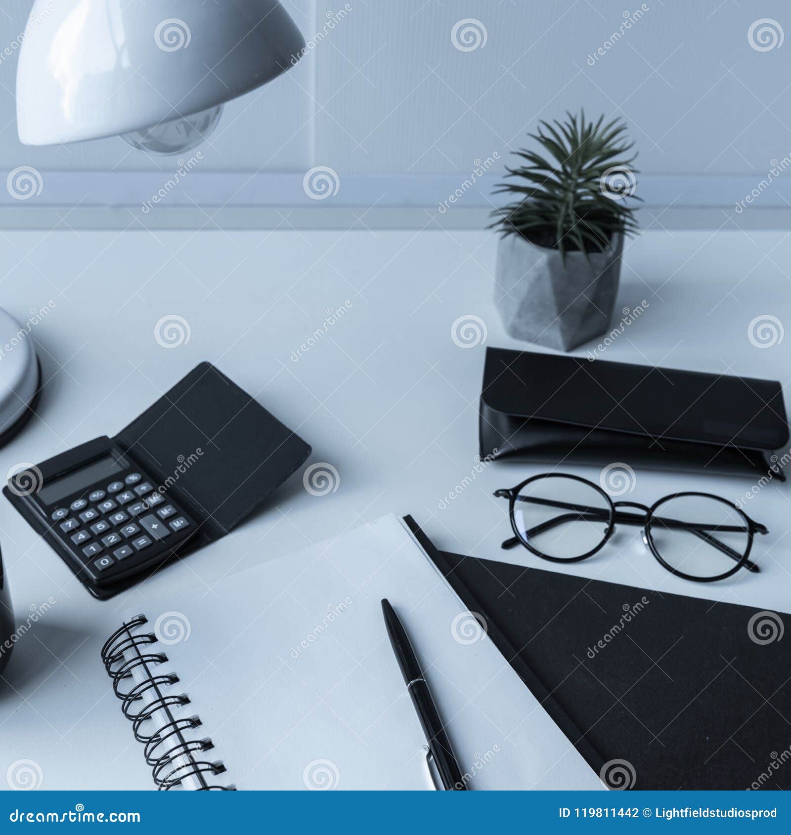 Open Notebook and Pen with Calculator and Glasses Stock Photo - Image ... Open Notebook and Pen with Calculator and Glasses Stock Photo - Image ...