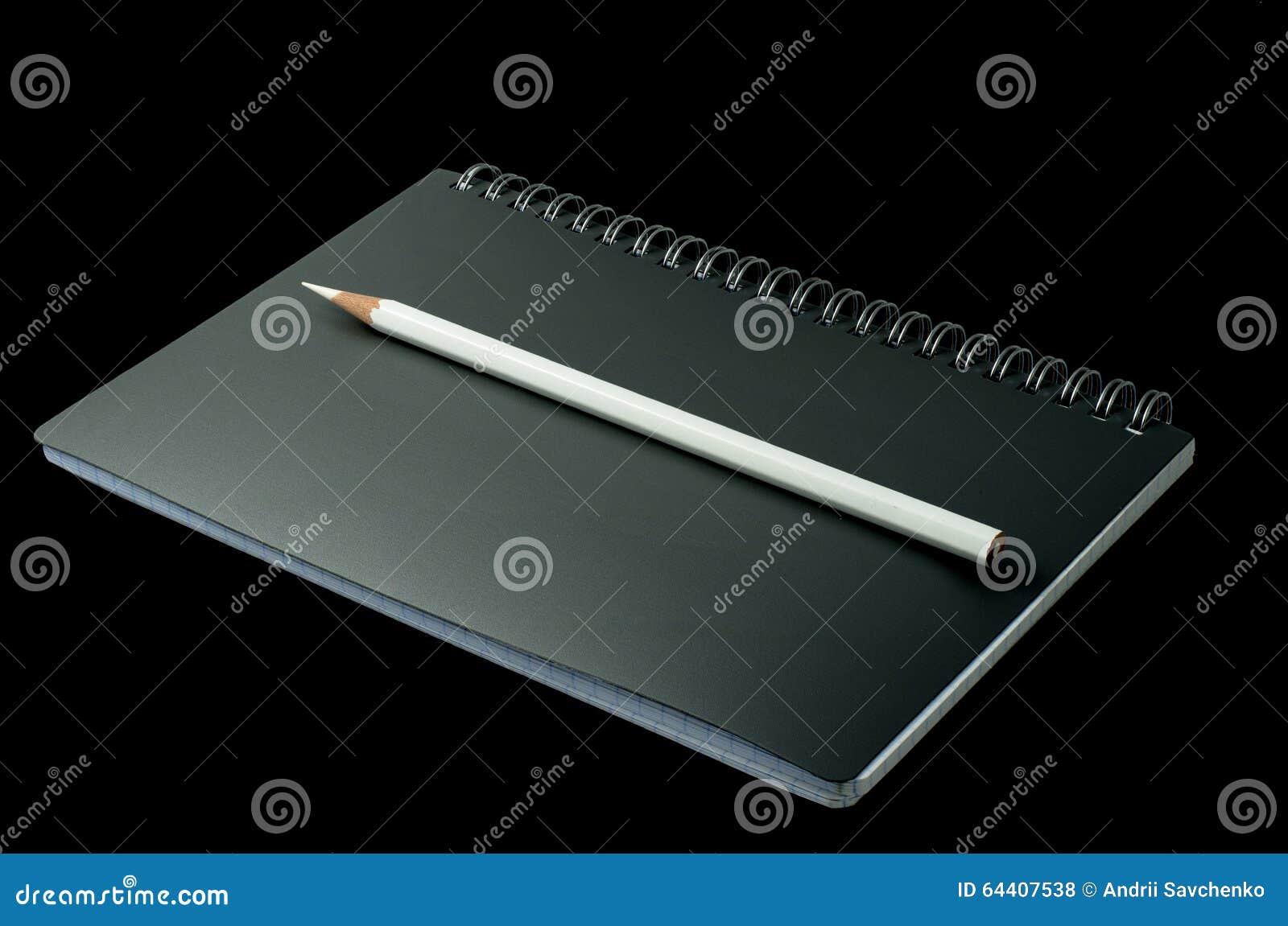 Open notebook with pencil stock photo. Image of notebook - 64407538