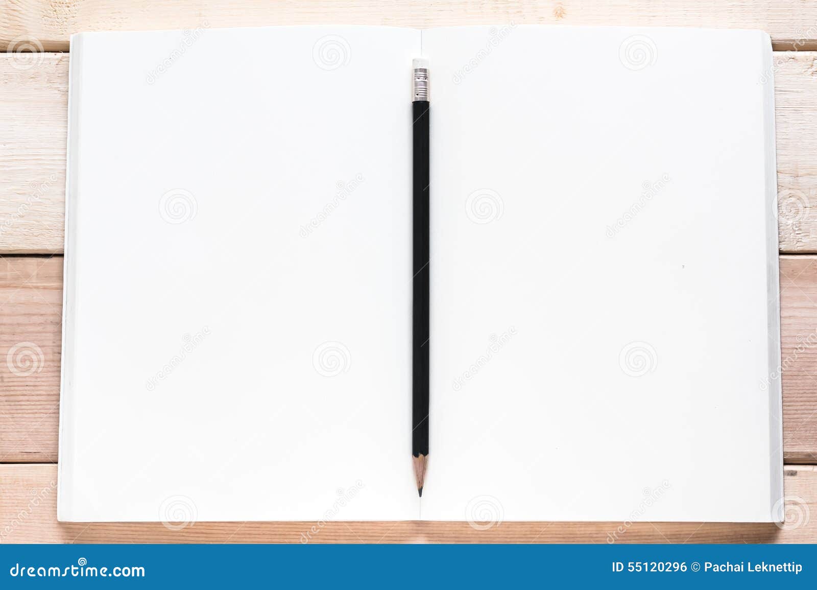 Open notebook and pencil stock photo. Image of cover - 55120296