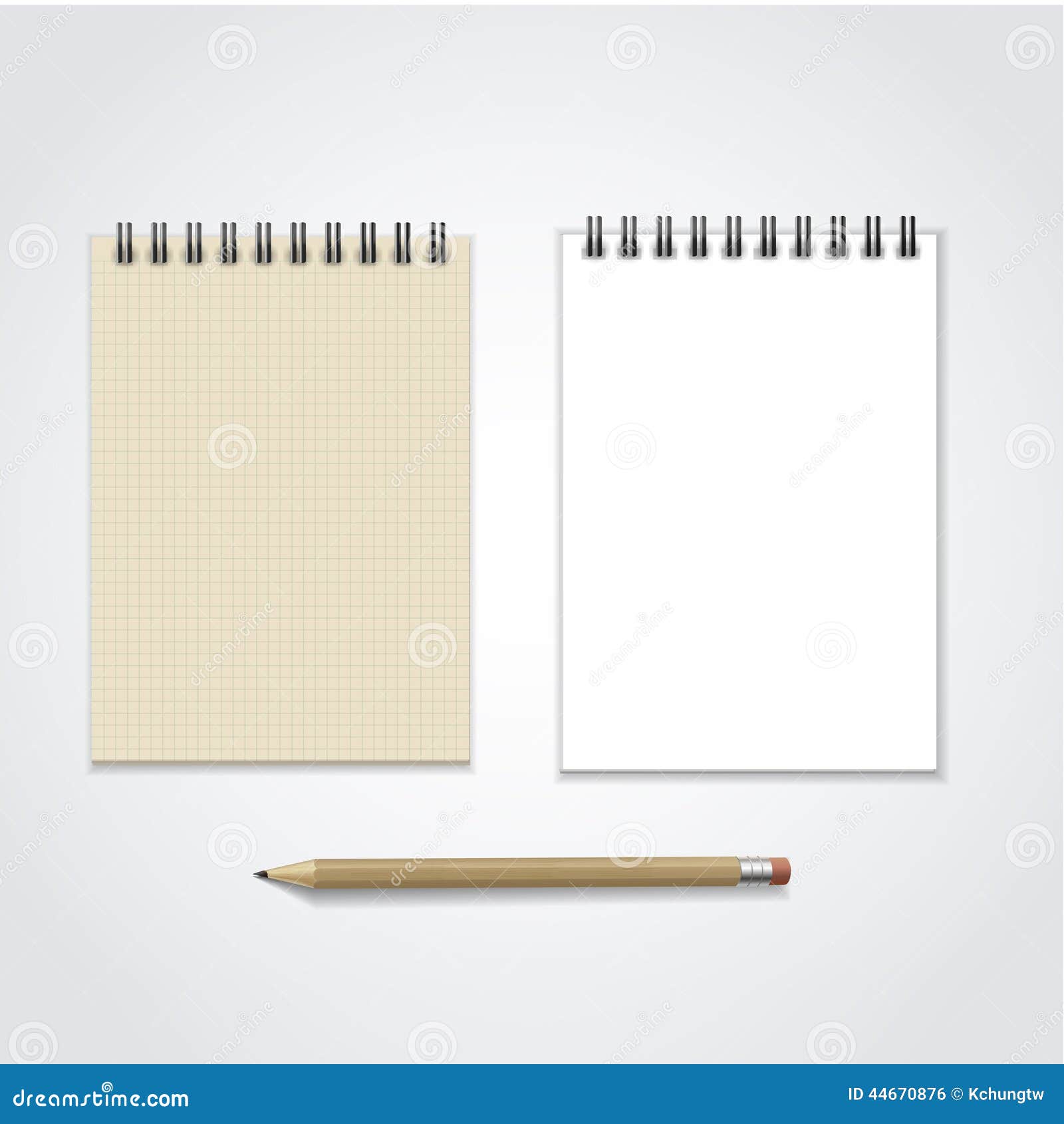 Open notebook set with pen stock vector. Illustration of backdrop ...