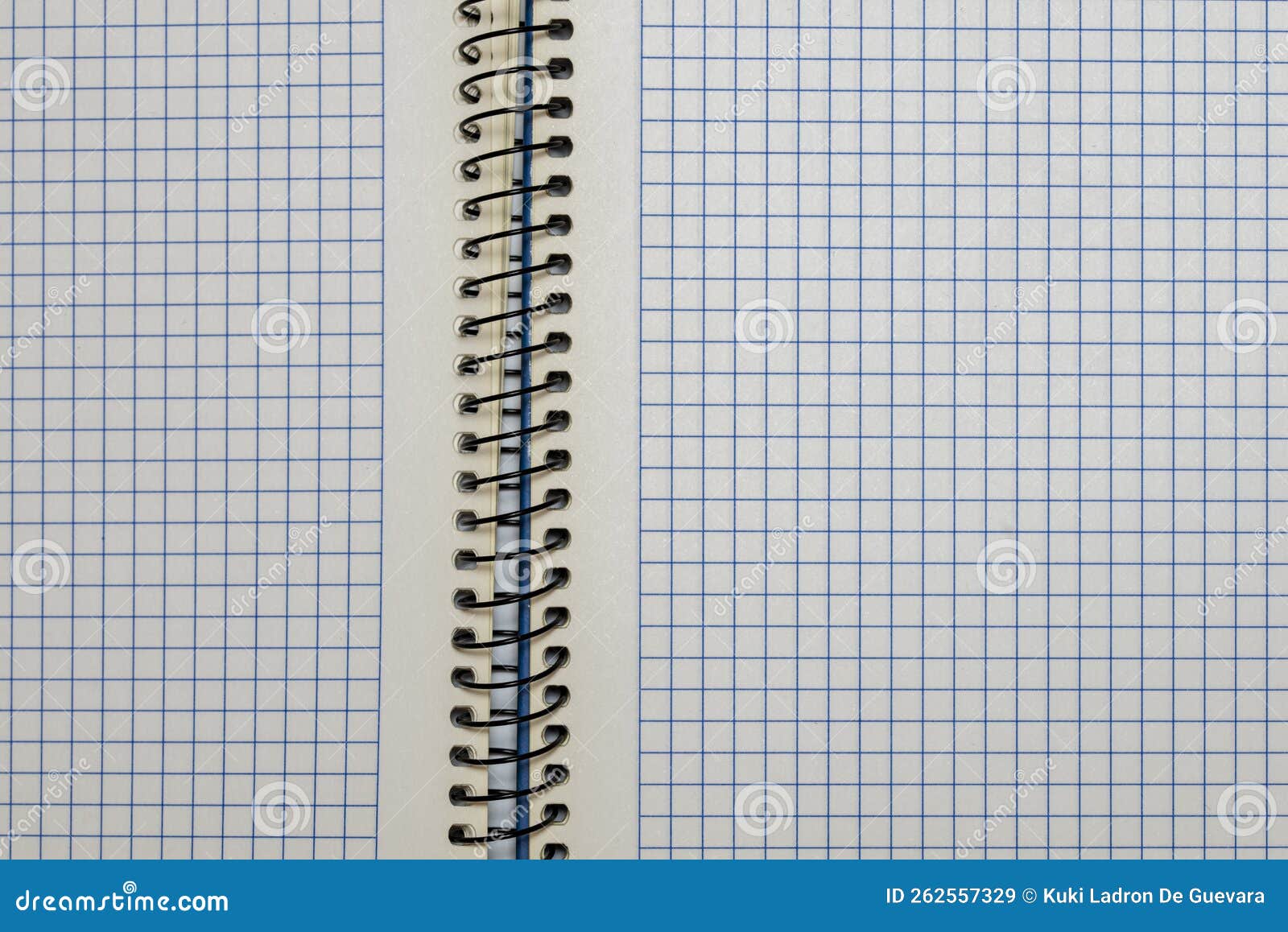 Open Notebook of Sheets of Squared Paper Stock Image - Image of ...