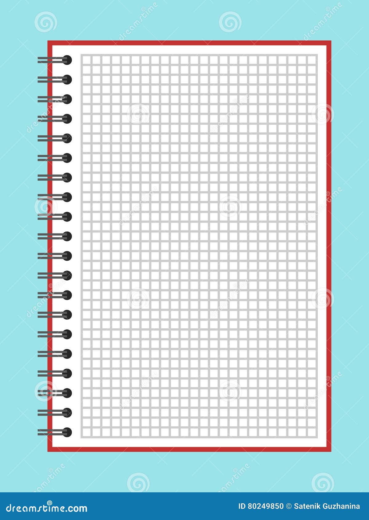 Open notebook on spiral stock vector. Illustration of note - 80249850