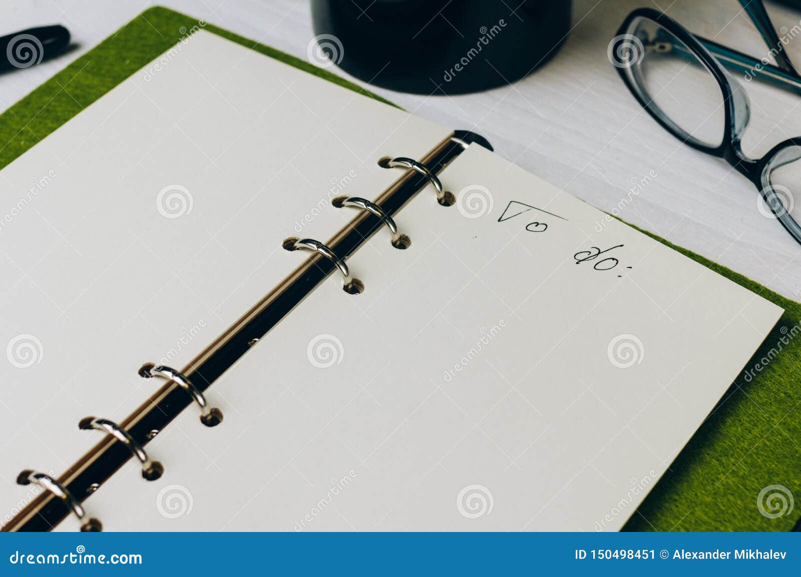 Open Notebook on the Table Close-up Stock Image - Image of textbook ...