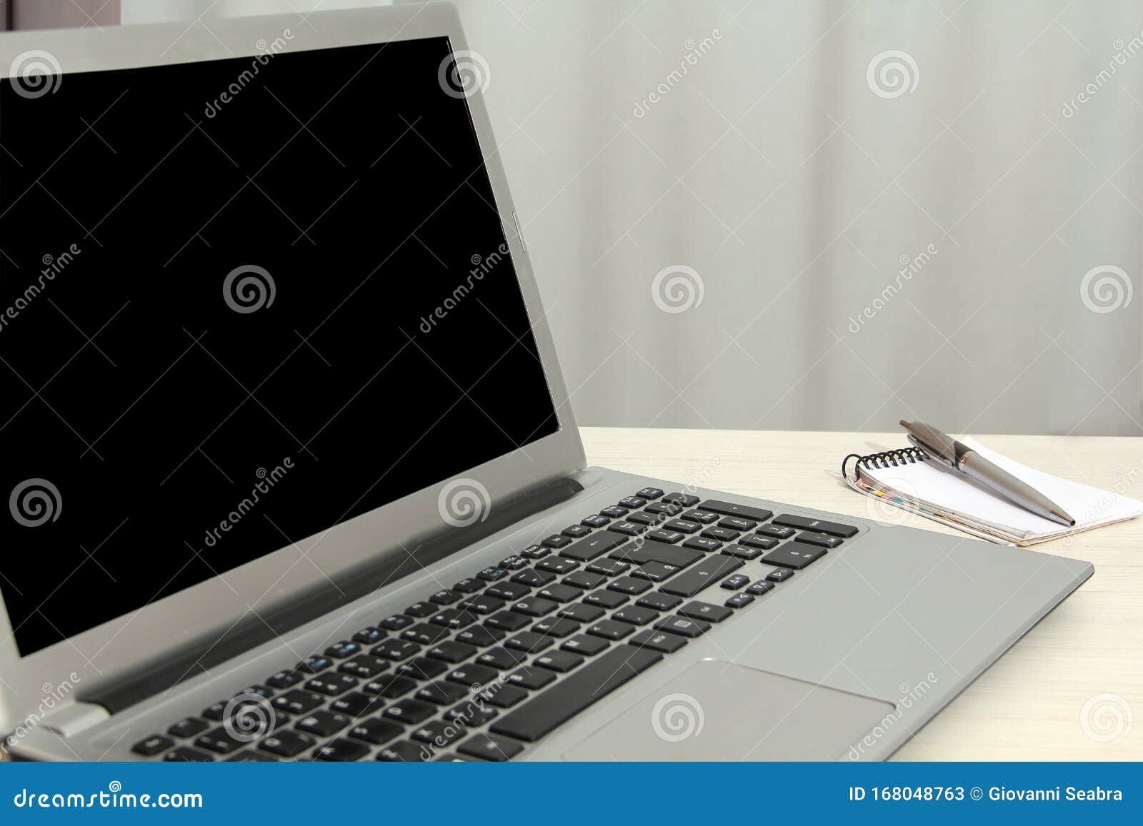 Open Notebook on the Table with Notepad beside Stock Image - Image of ...