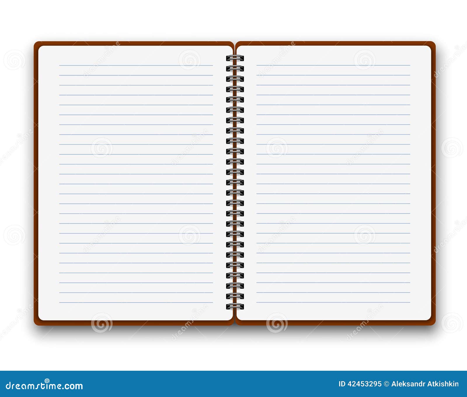 Open notebook stock vector. Illustration of blank, page - 42453295