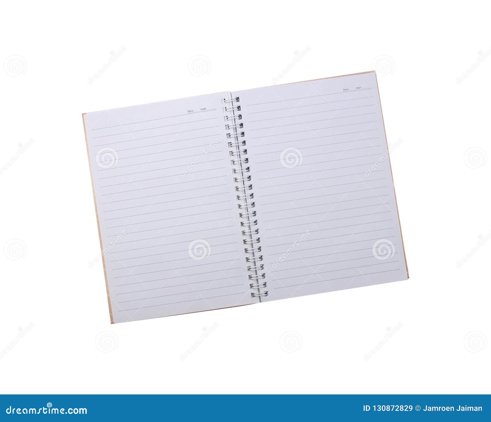 Open Notebook with White Page Stock Image - Image of note, notepad ...