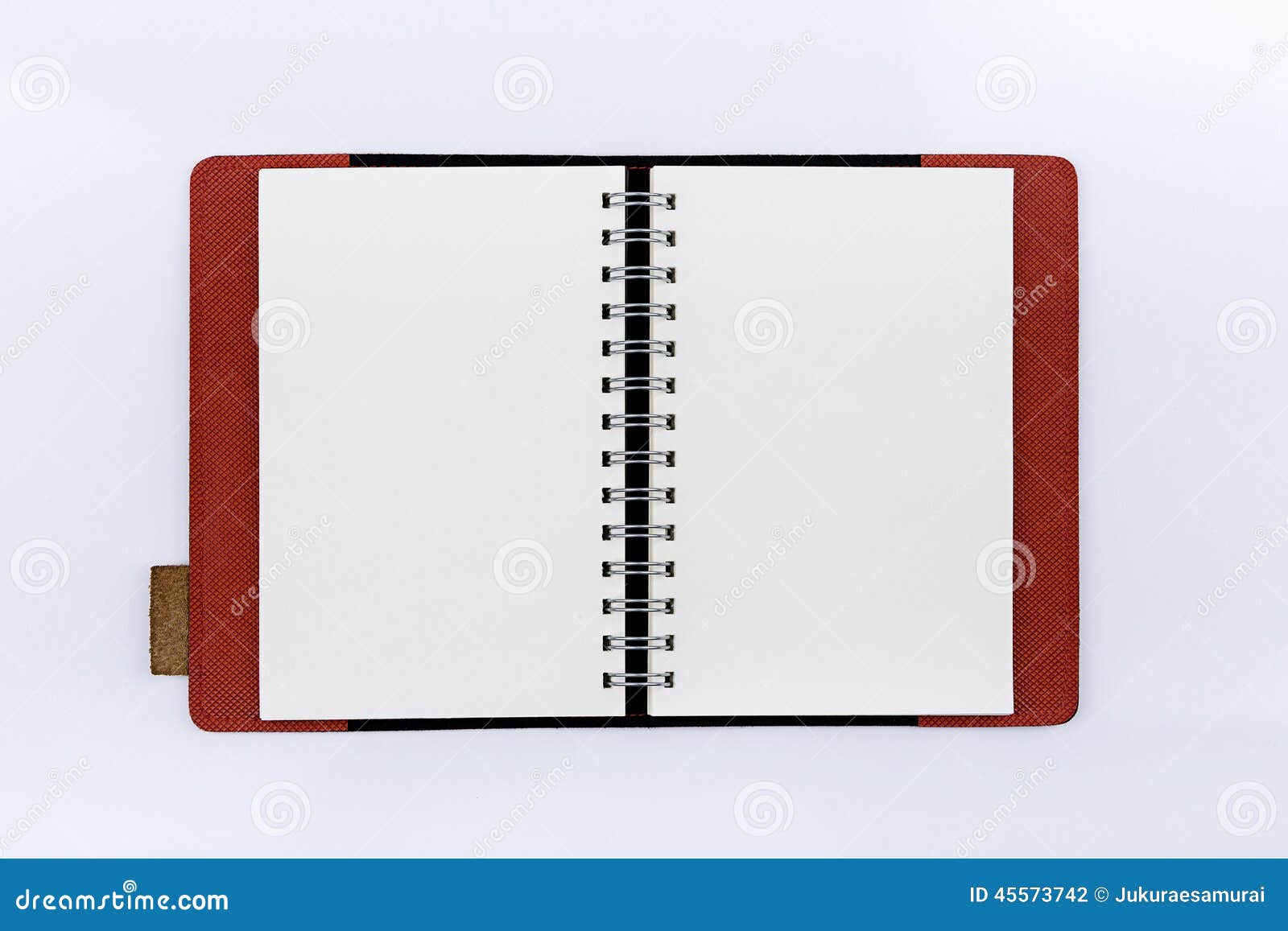 Open Notebook with White Page Stock Photo - Image of education, diary ...