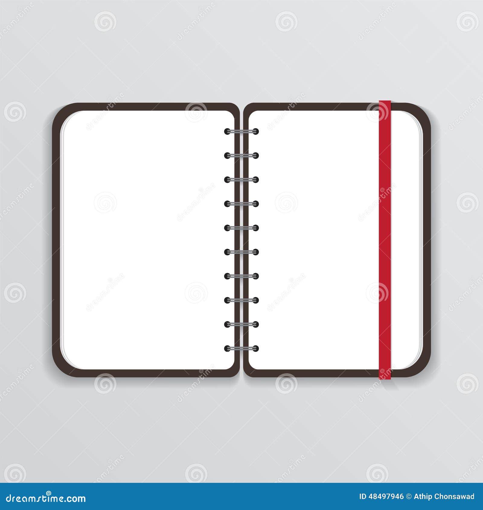 Open Notebook On A Spring With Hand Written Notes. Hand Drawn ...