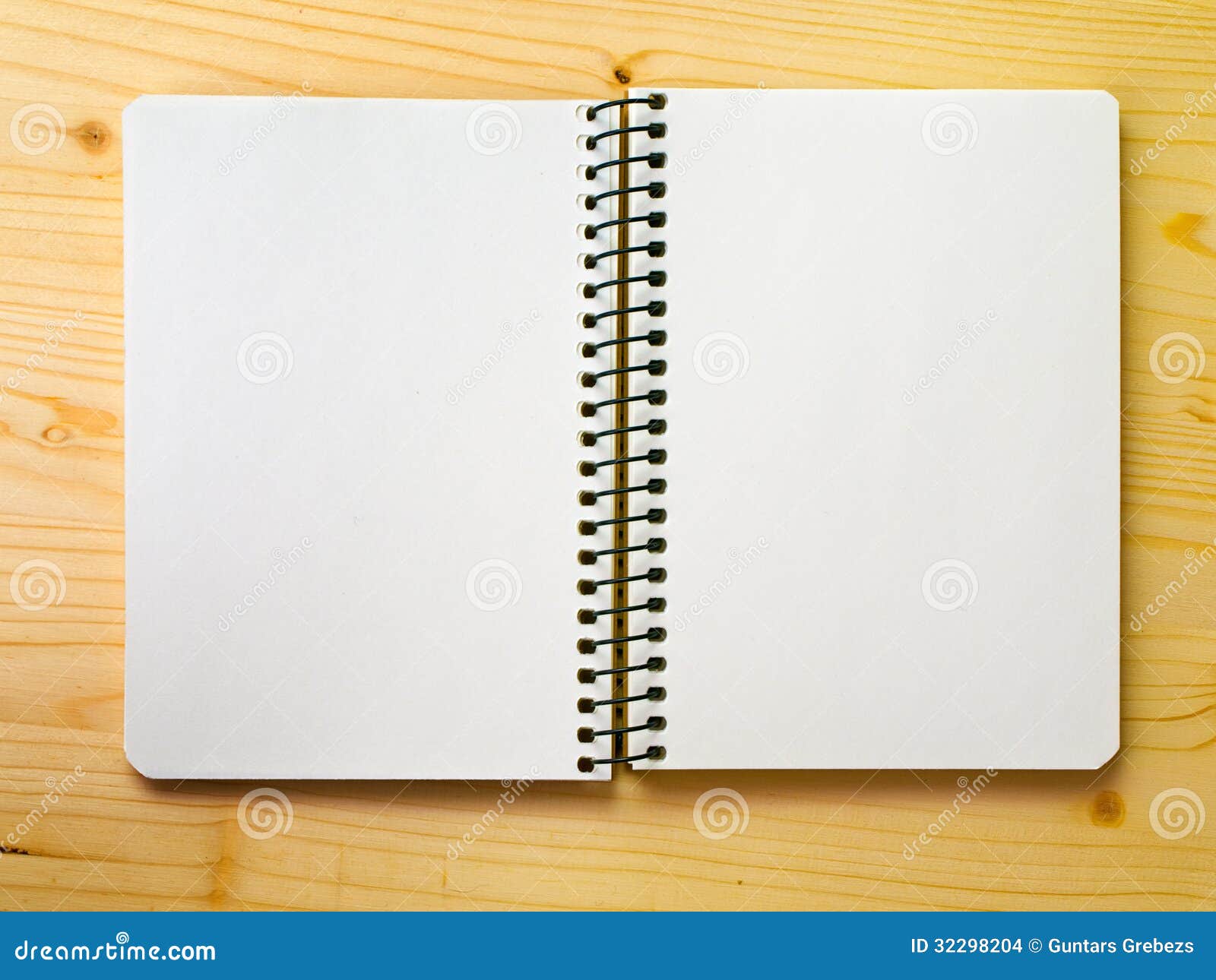 Open notebook stock photo. Image of notebook, spiral - 32298204