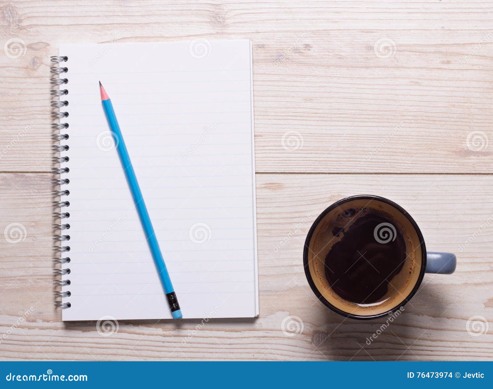 Open Notebook Wth Pencil on Desk Stock Photo - Image of empty, memory ...