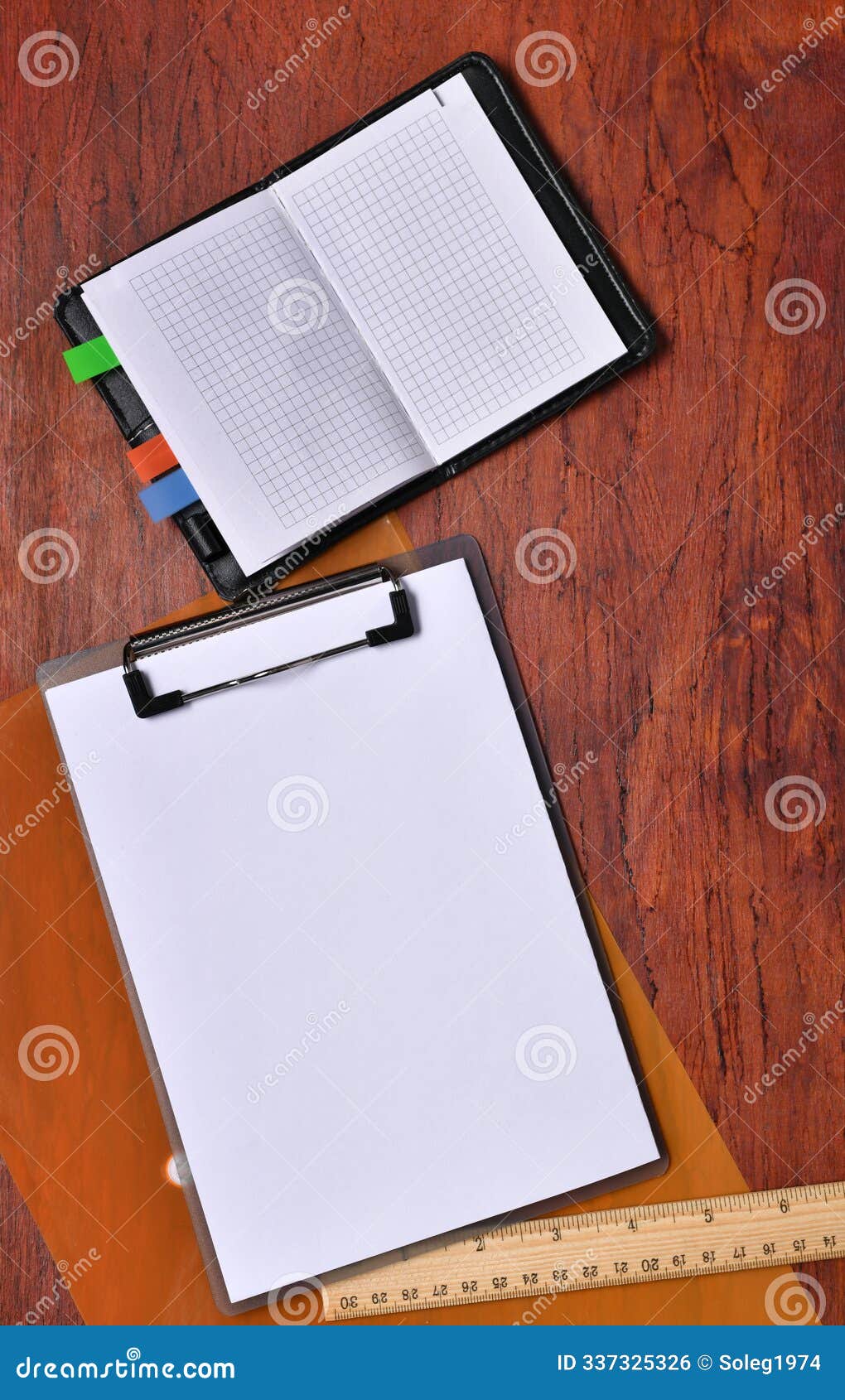 Open Notebooks with Blank Sheets, Office and Accounting Stationery, Top ...
