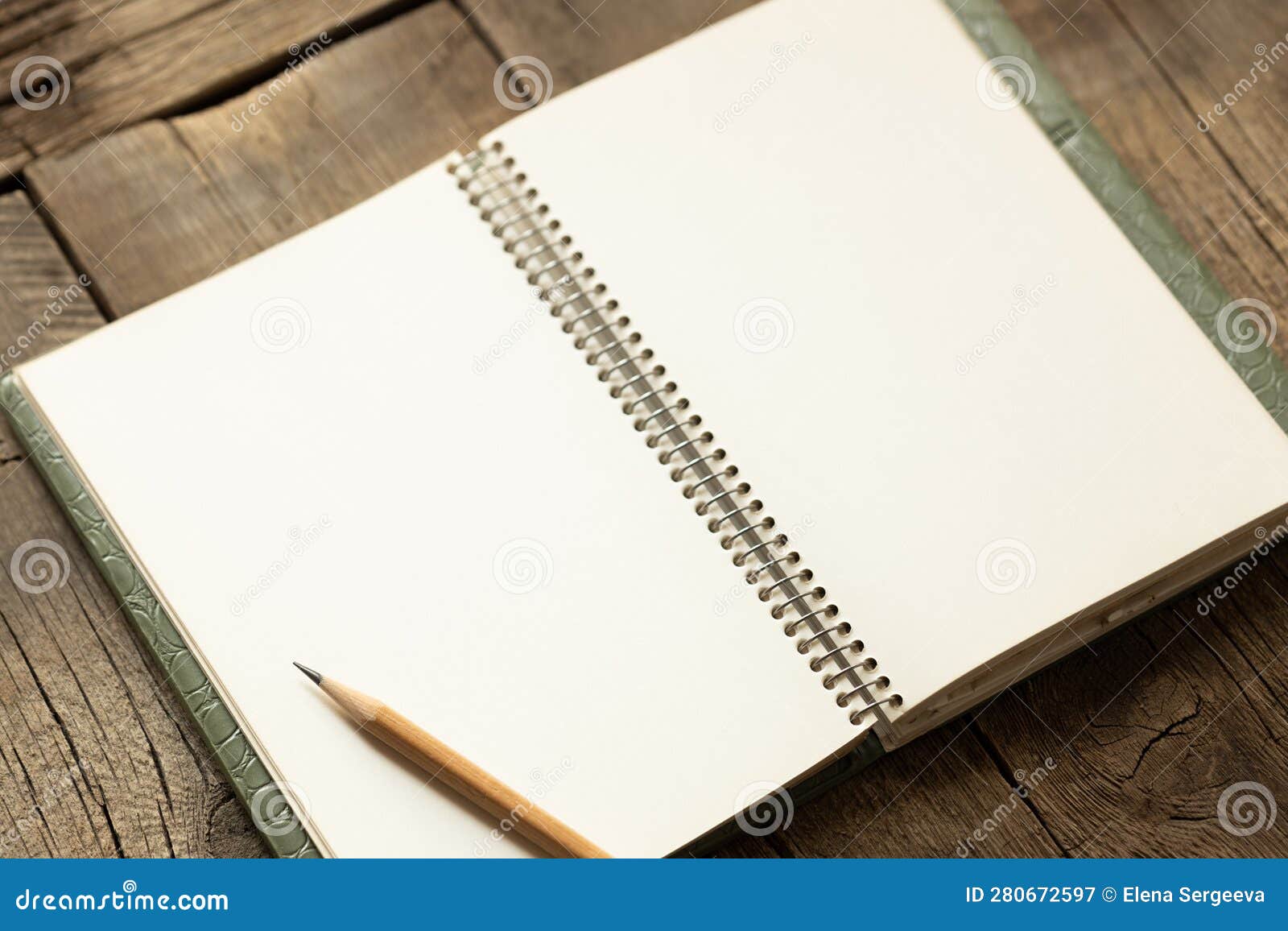 Open Notepad with Blank Pages, Base for Design, Space for Text Stock ...