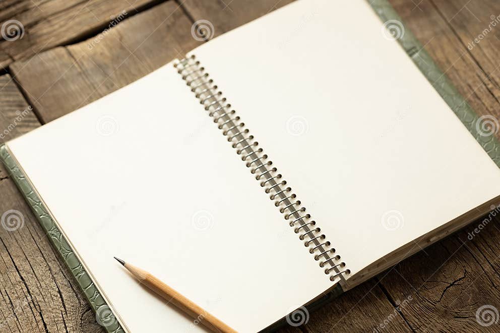 Open Notepad with Blank Pages, Base for Design, Space for Text Stock ...
