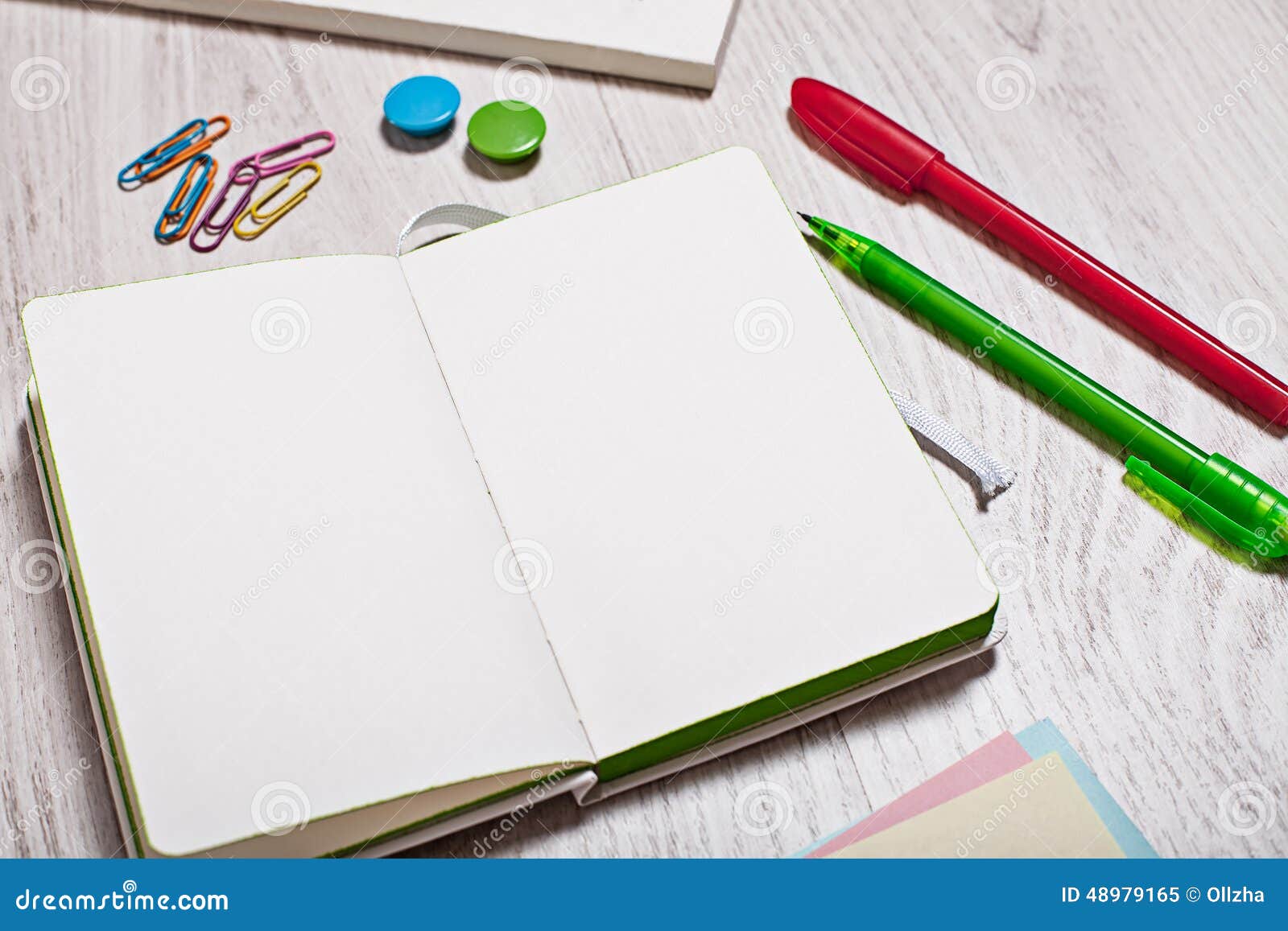 Open Notepad with Blank Pages Mockup Stock Image - Image of notepad ...