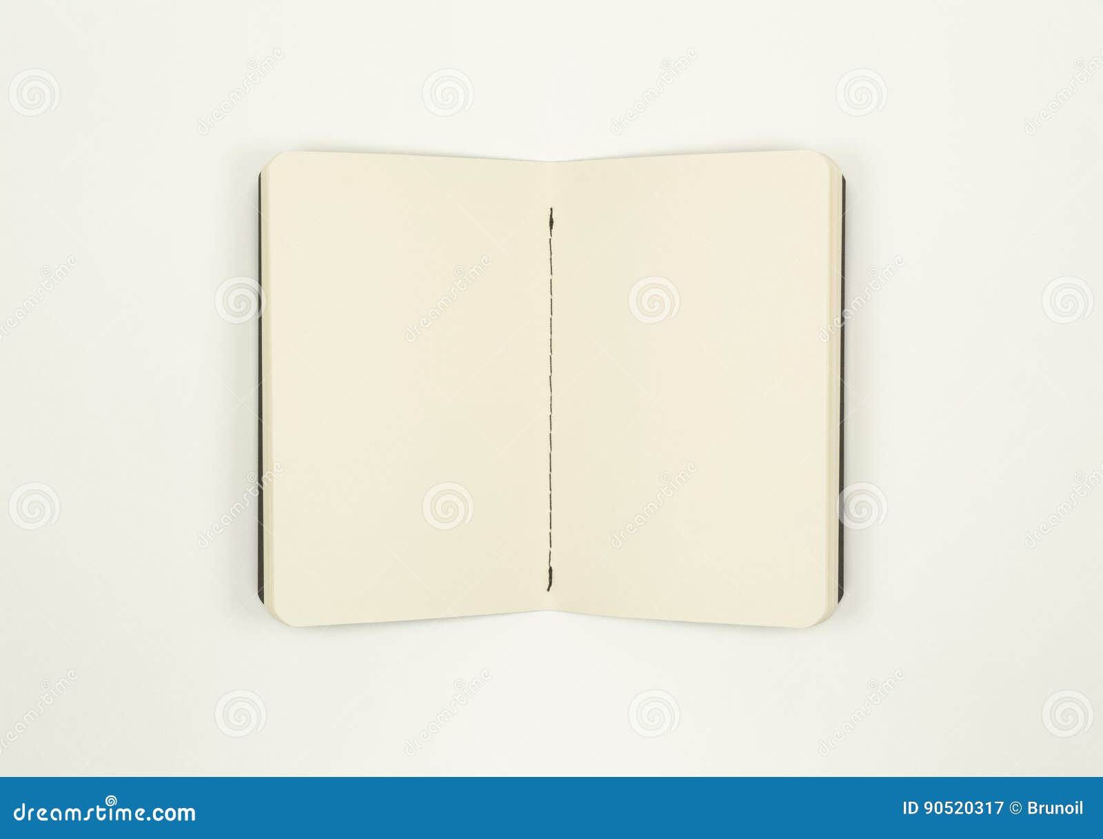 Open Notepad with Blank Paper Stock Image - Image of clipping, path ...