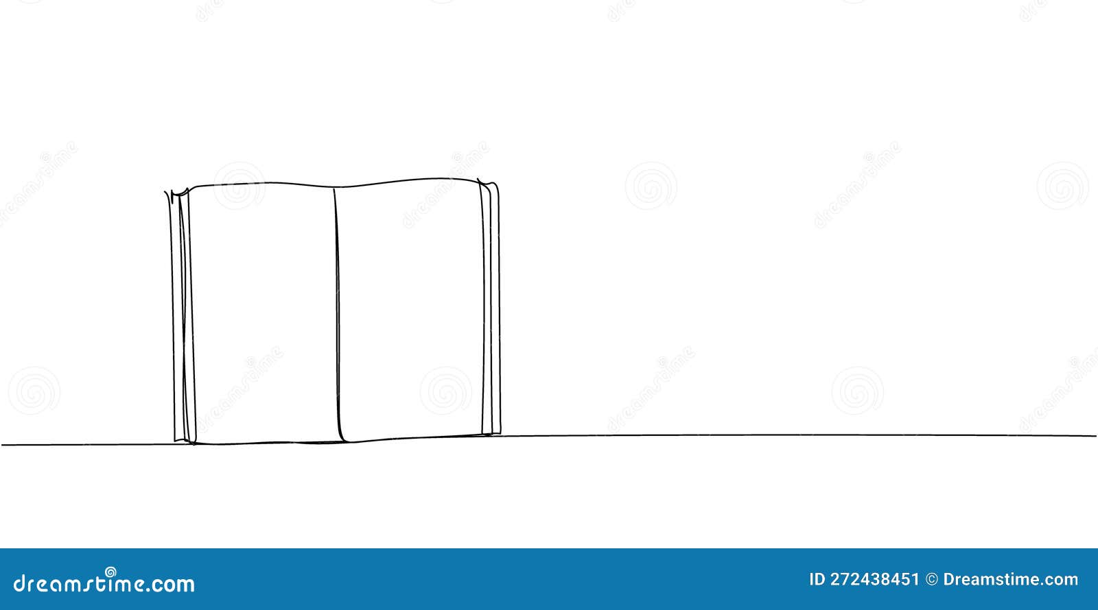 Open Notepad with Blank Sheets One Line Art. Continuous Line Drawing of ...