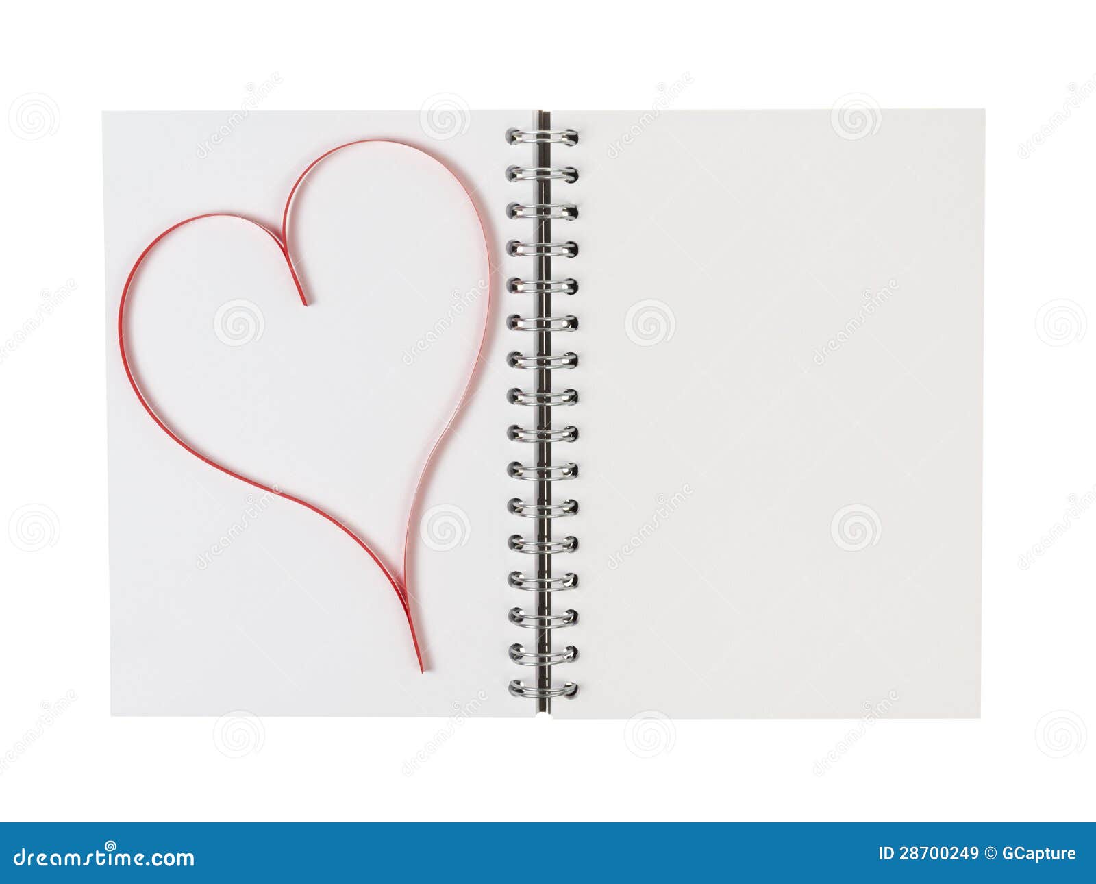Open notepad with heart stock image. Image of page, document - 28700249