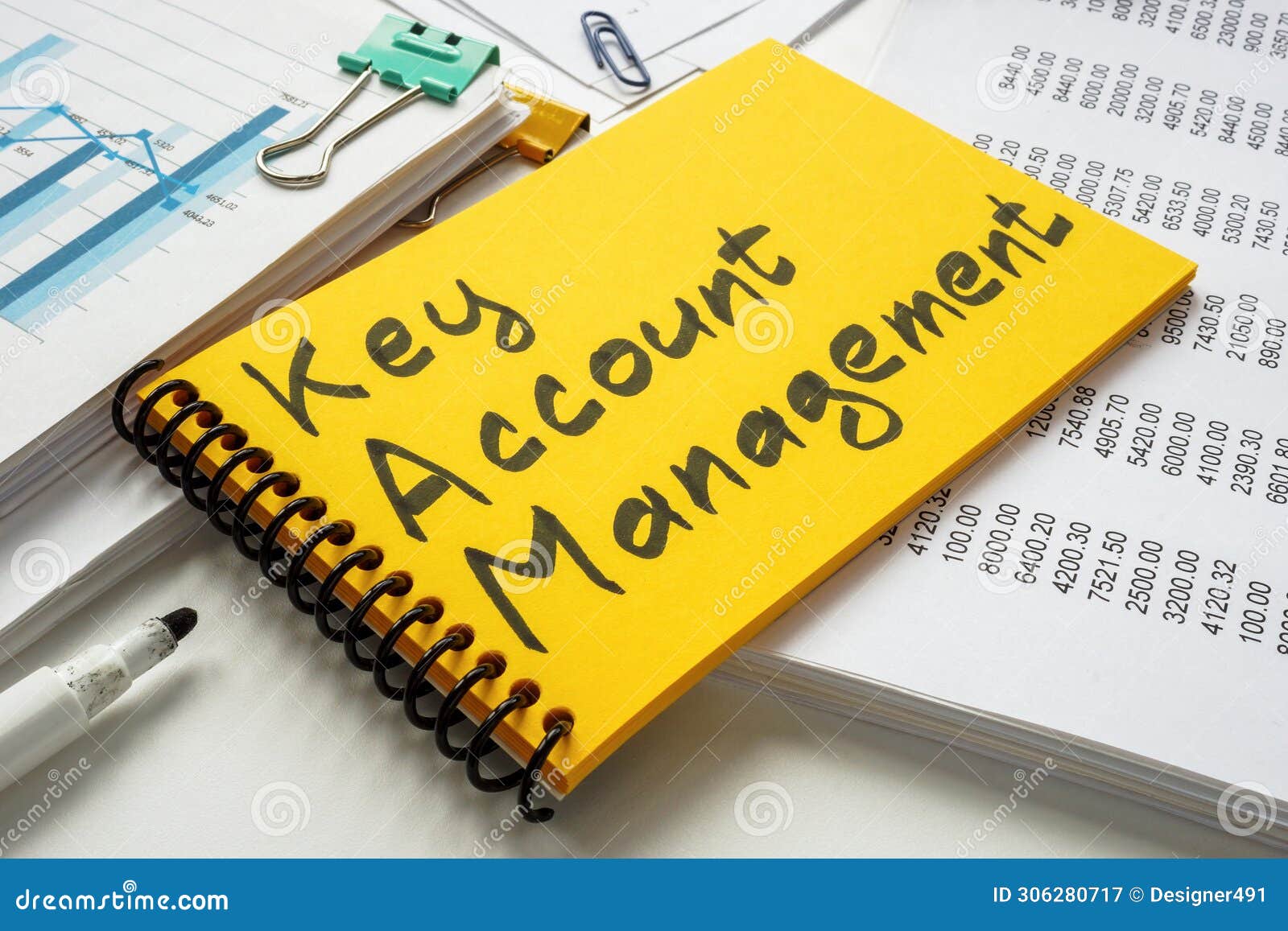 Open Notepad with Inscription KAM Key Account Management. Stock Image ...