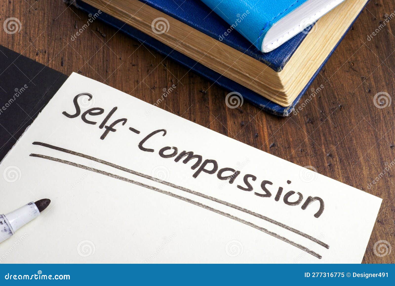 Self Compassion Neon Portrait Girl Disturbed Face Stock Image ...