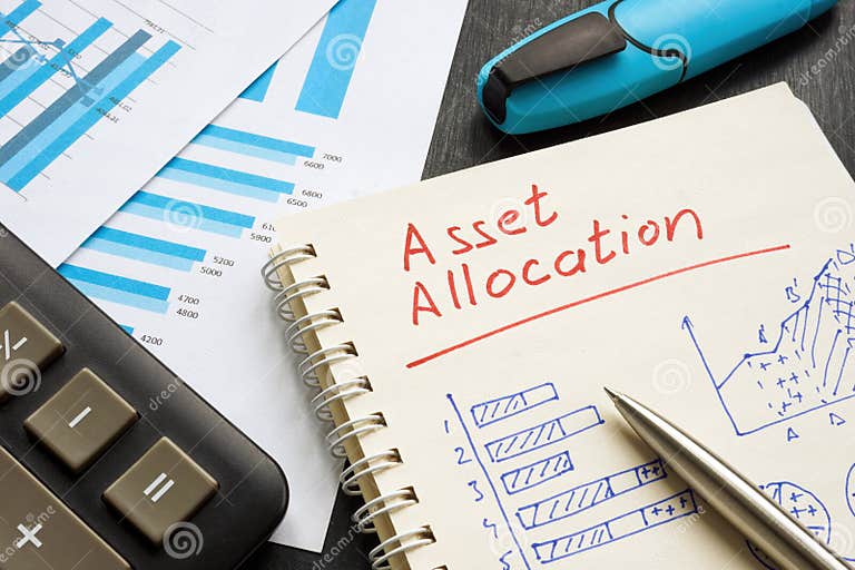 Open Notepad with Marks about Asset Allocation. Stock Photo - Image of ...