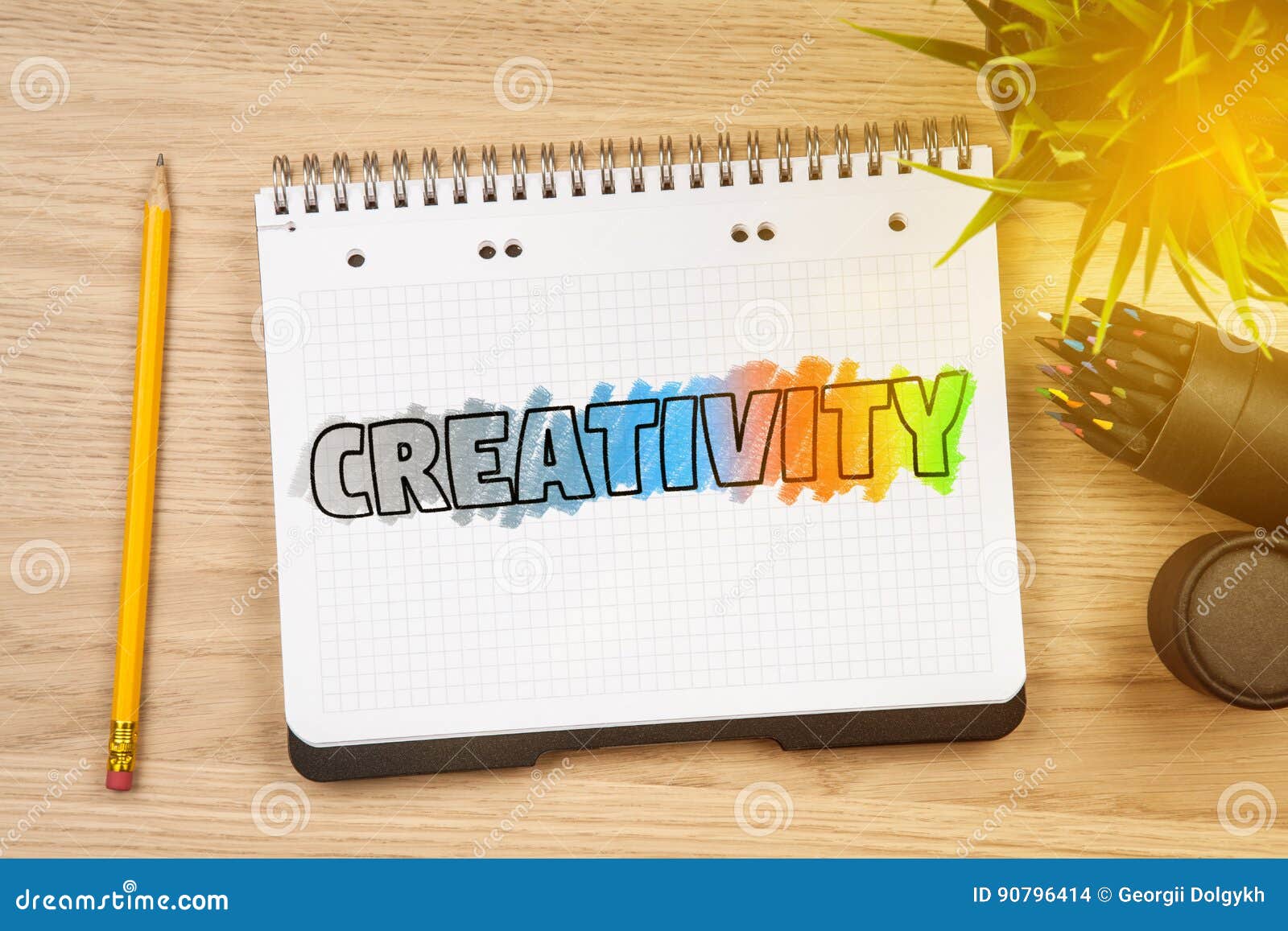 Open Notepad with Office Supplies Stock Photo - Image of book, marker ...