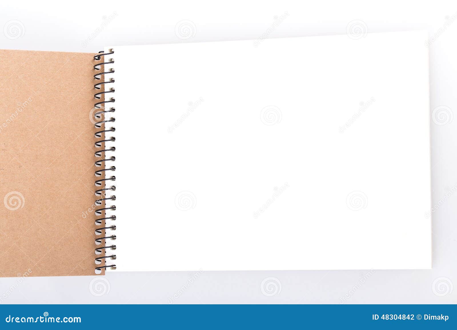 Open notepad stock photo. Image of brown, clean, binder - 48304842