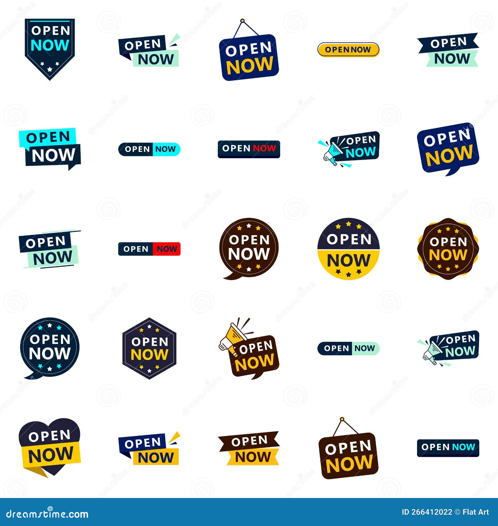 Open Now Banner Pack 25 Different Designs for Different Situations ...