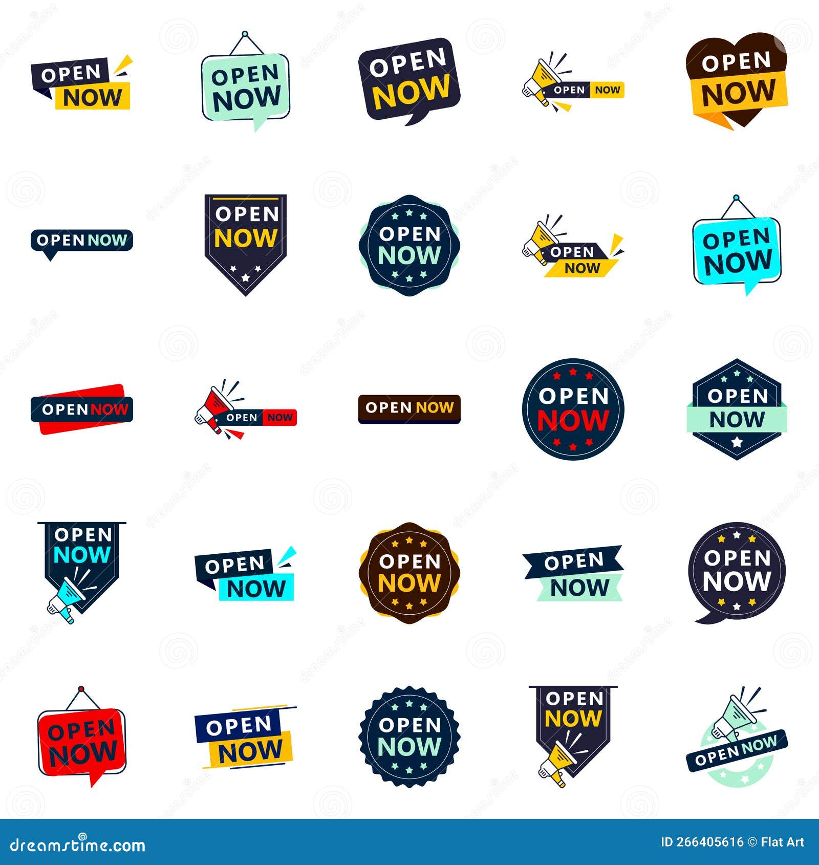 25 Open Now Banner Templates for Various Businesses Stock Vector ...