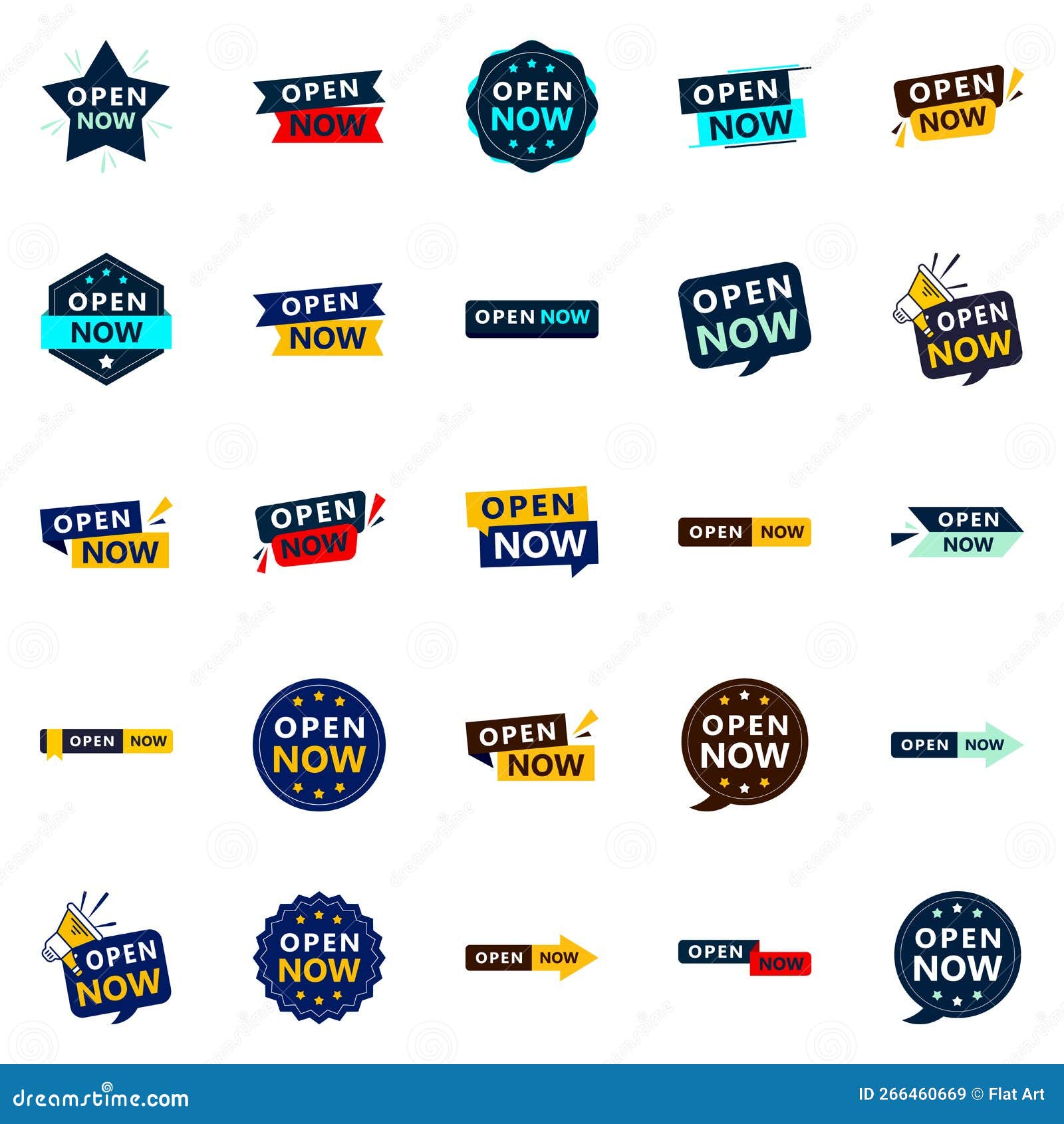 25 Open Now Banners Make Your Business Visible Stock Vector ...