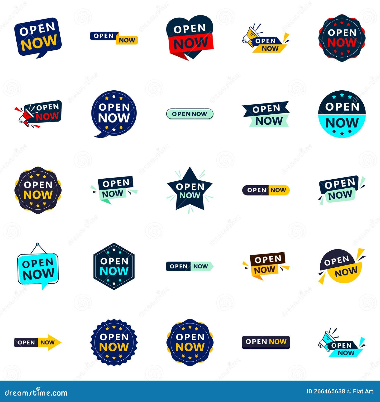 25 Open Now Banners Make Your Business Visible Stock Vector ...