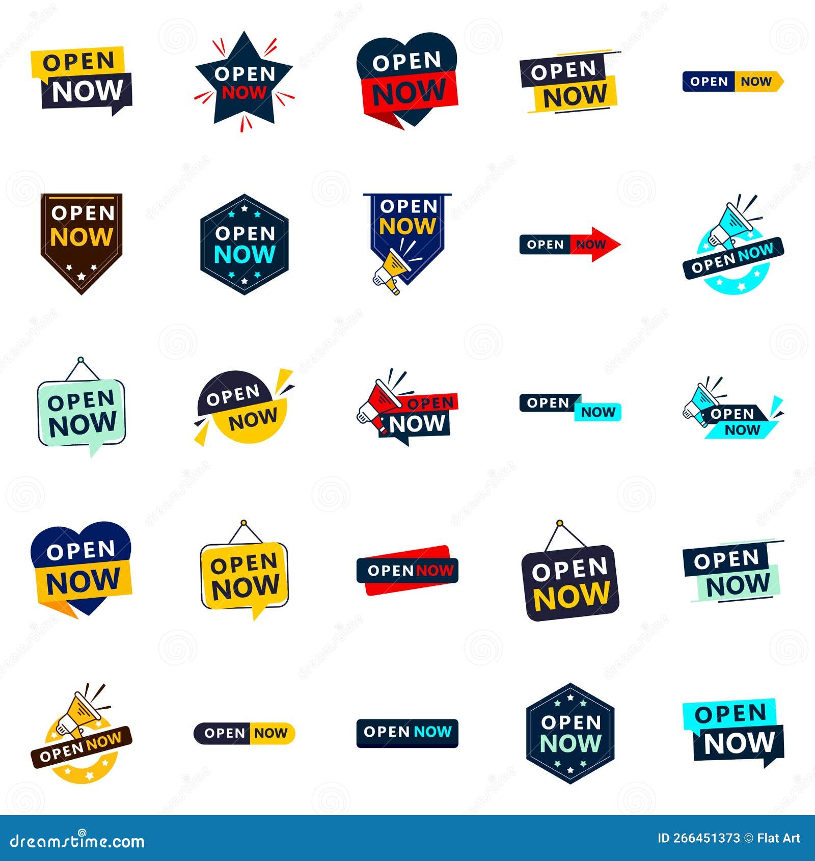 Open Now a Pack of 25 Different Vector Designs Stock Vector ...