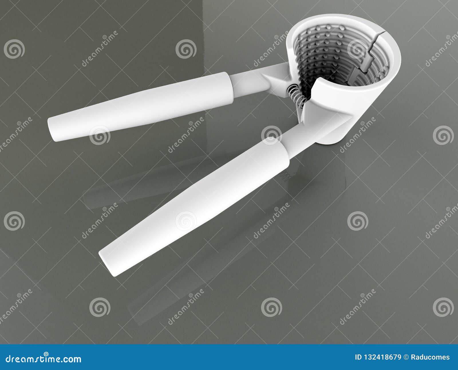 Open Nut Cracker Reflecting in the Background Stock Illustration ...