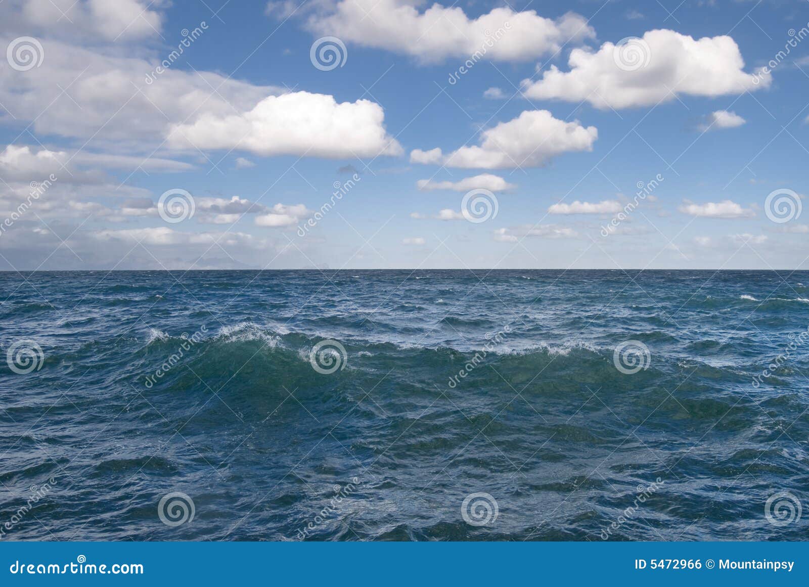 Open Ocean with Cloudy Sky. Stock Photo - Image of ocean, clouds: 5472966