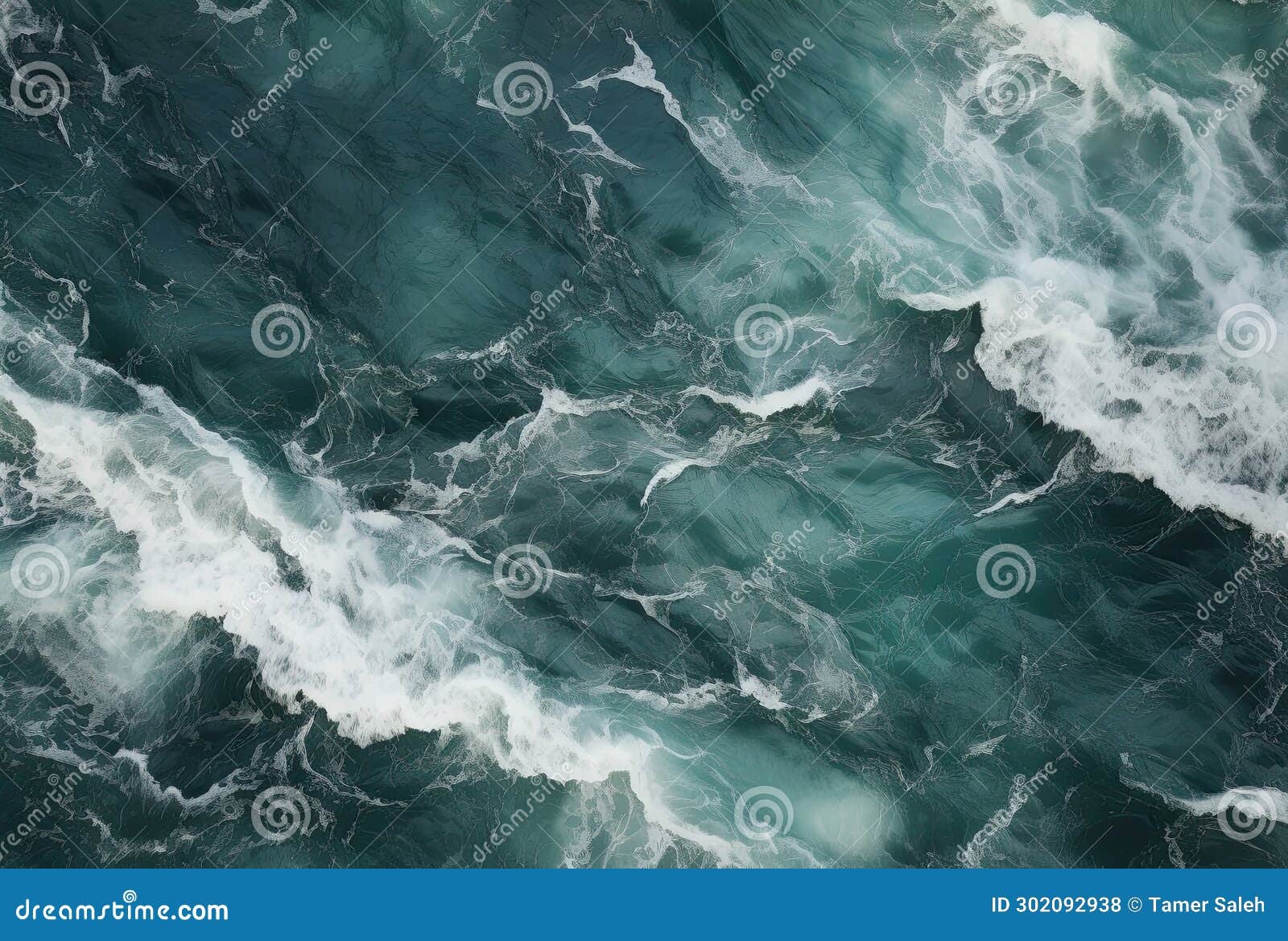 Open Ocean Waves Background Stock Illustration - Illustration of life ...