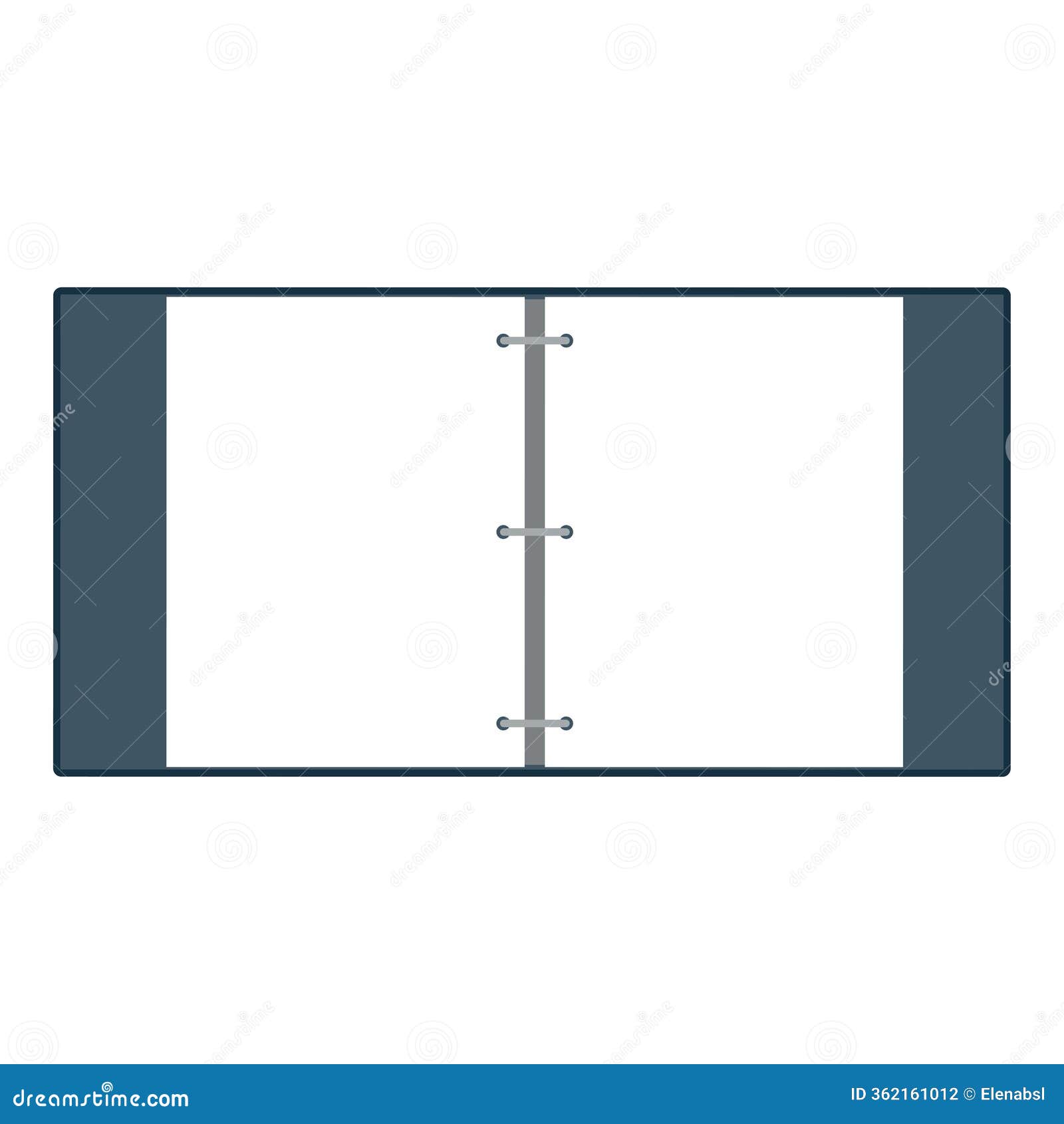 Ring Binder Folder With Financial Plan Bar Graph Arrow Stock Image ...