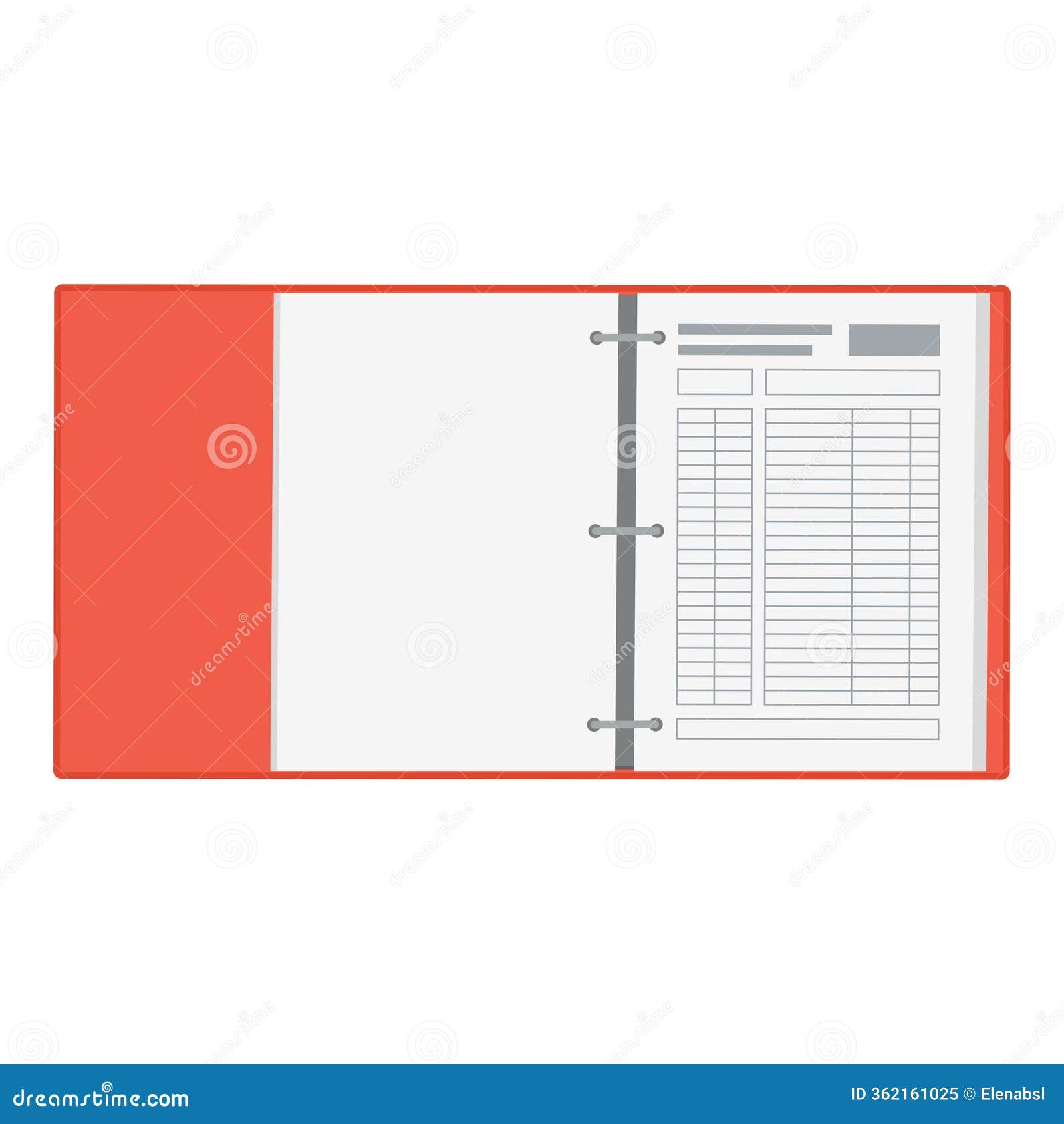 Ring Binder Folder With Financial Plan Bar Graph Arrow Stock Image ...