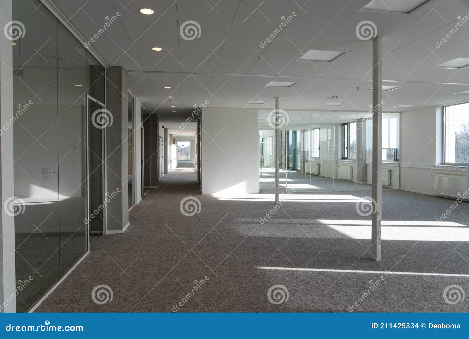 Open Office space stock photo. Image of modern, architecture - 211425334