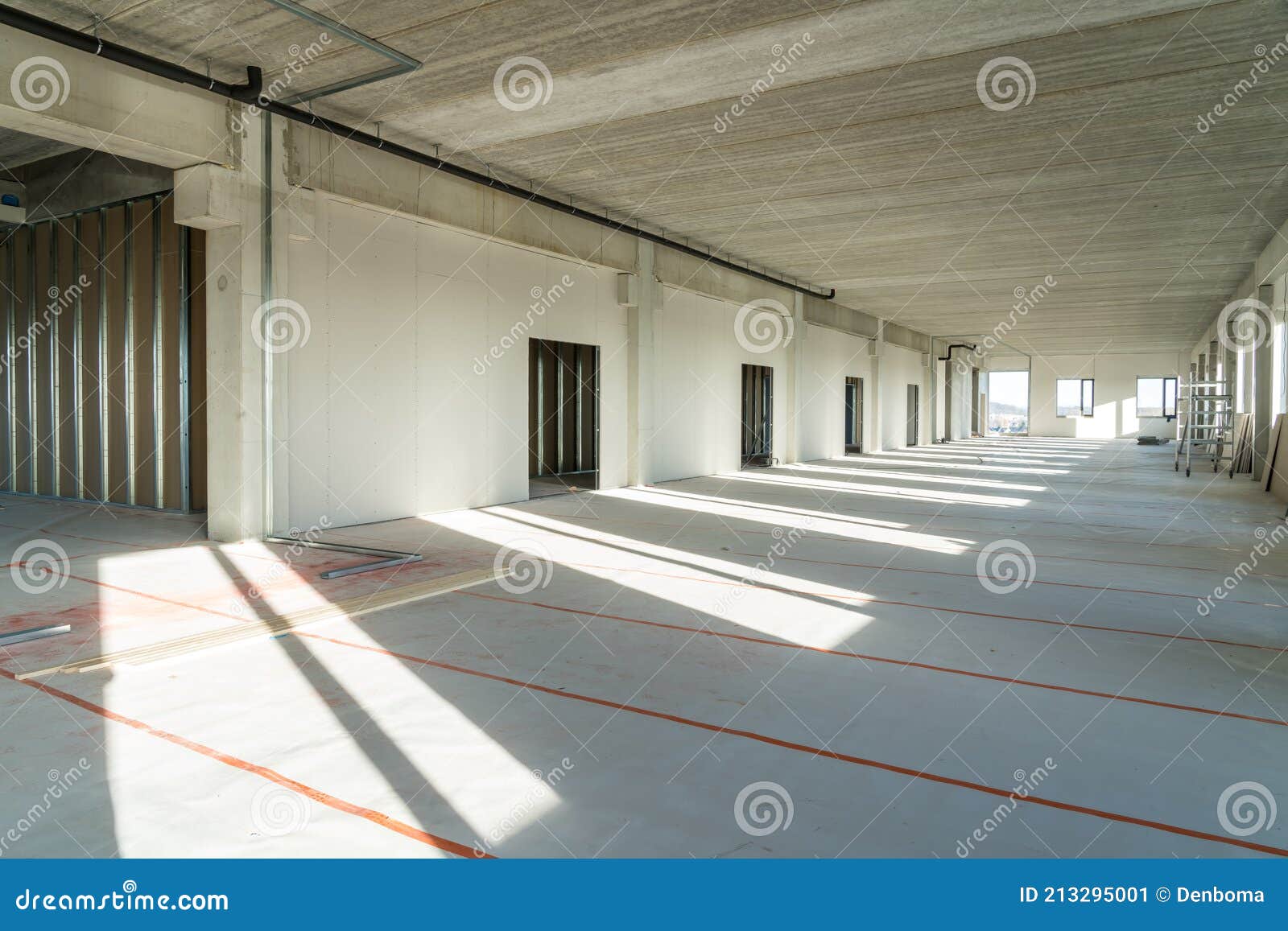 Open Office Under Construction Stock Image - Image of concept, modern ...