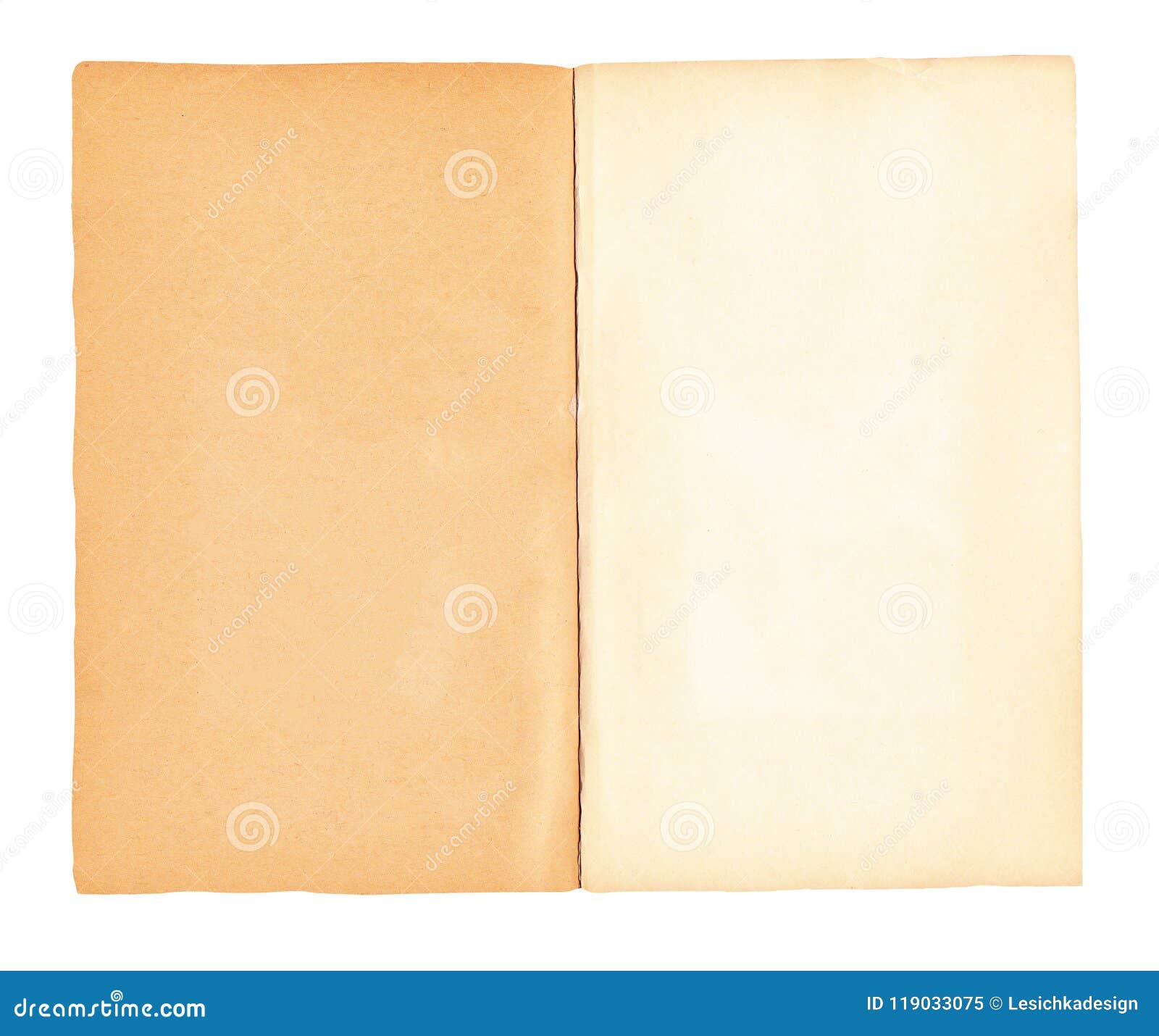 Book with Blank Pages Isolated on White Background. Stock Image - Image ...
