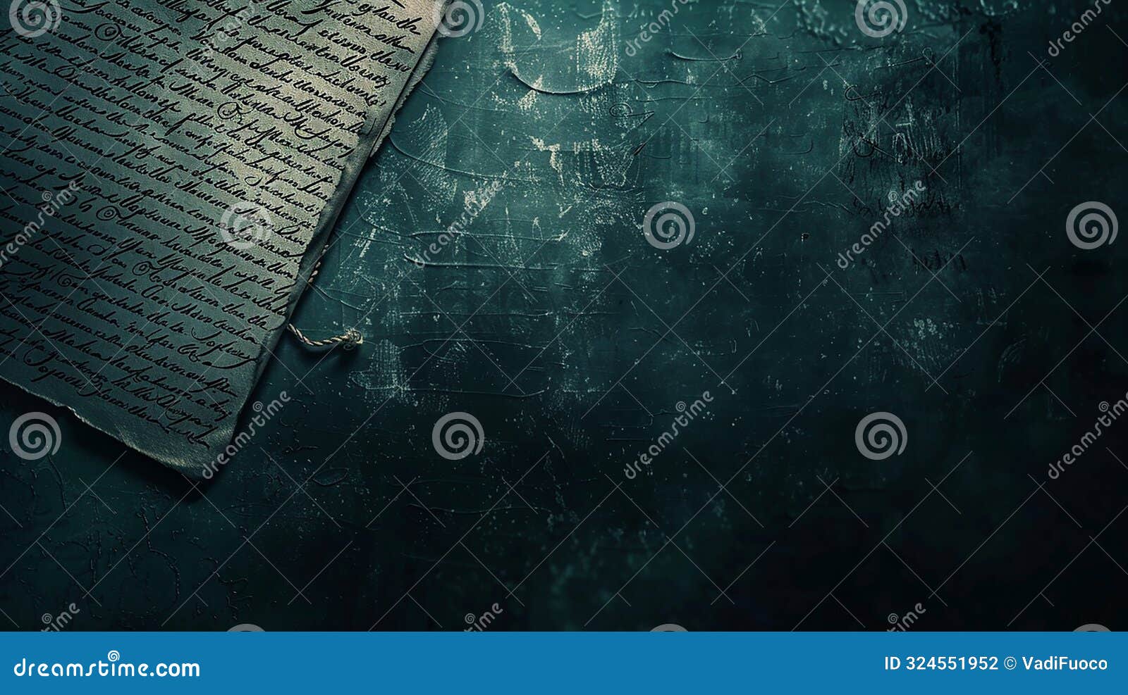 Open Old Book with Handwritten Text Stock Illustration - Illustration ...