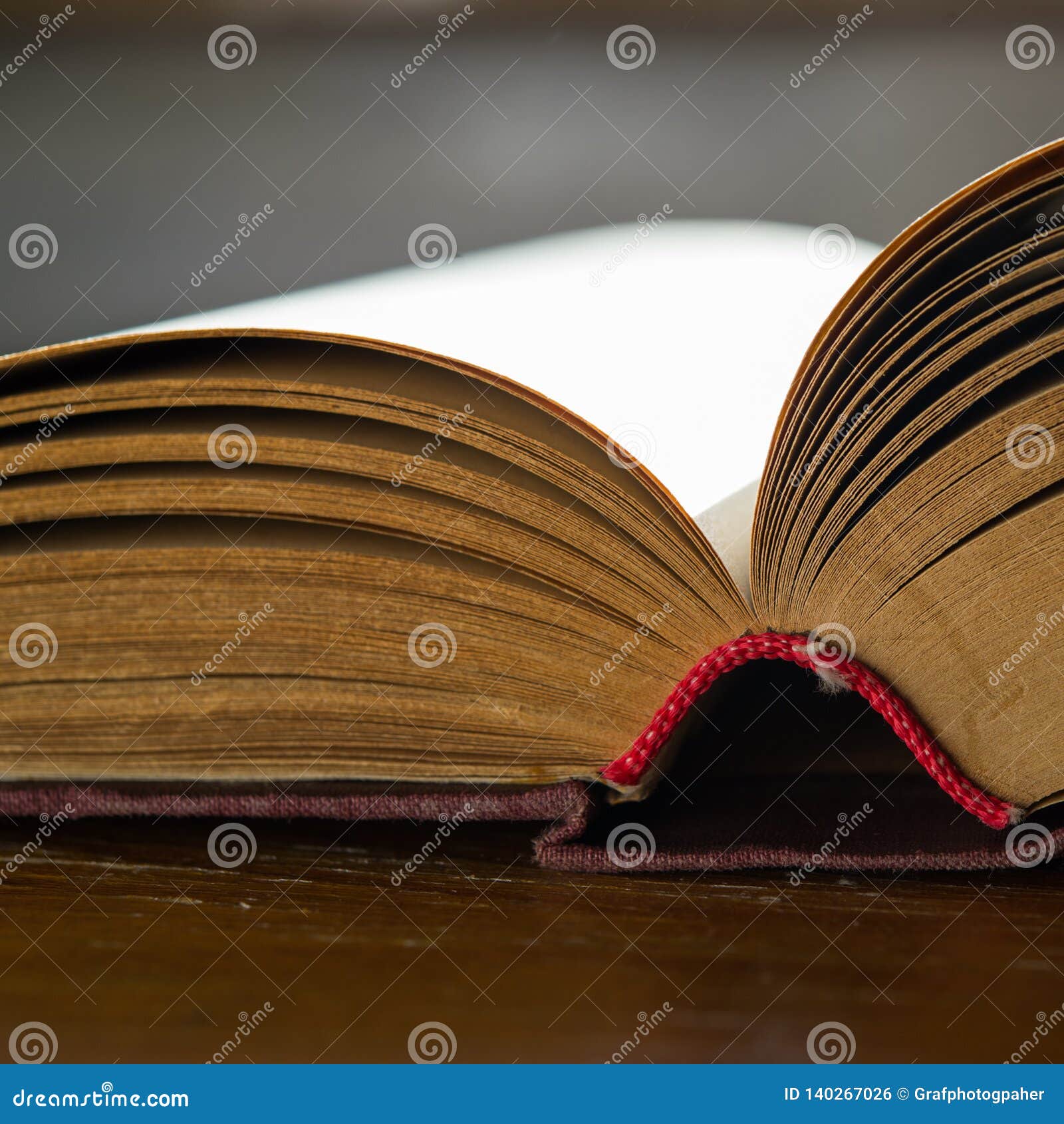 Open Old Book Lying on the Table Stock Photo - Image of design, dark ...