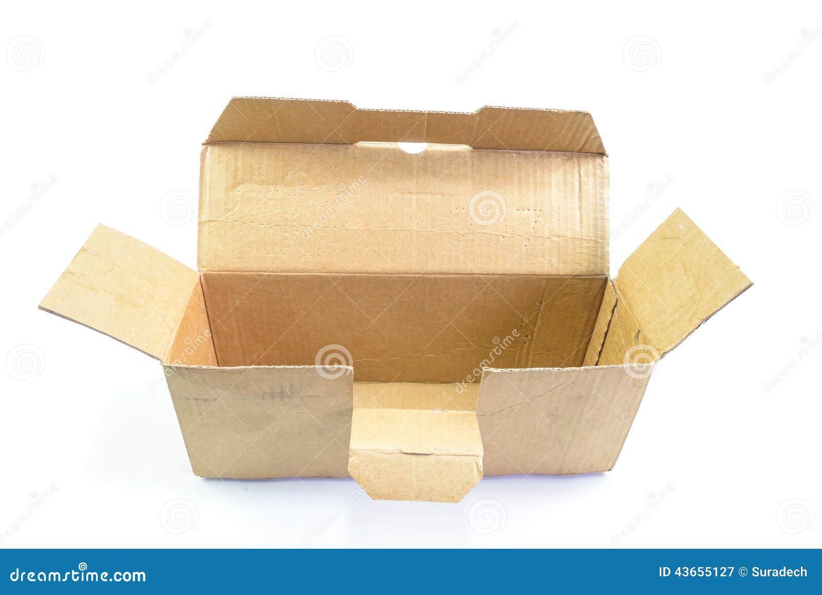 Open old brown paper box stock image. Image of cargo - 43655127